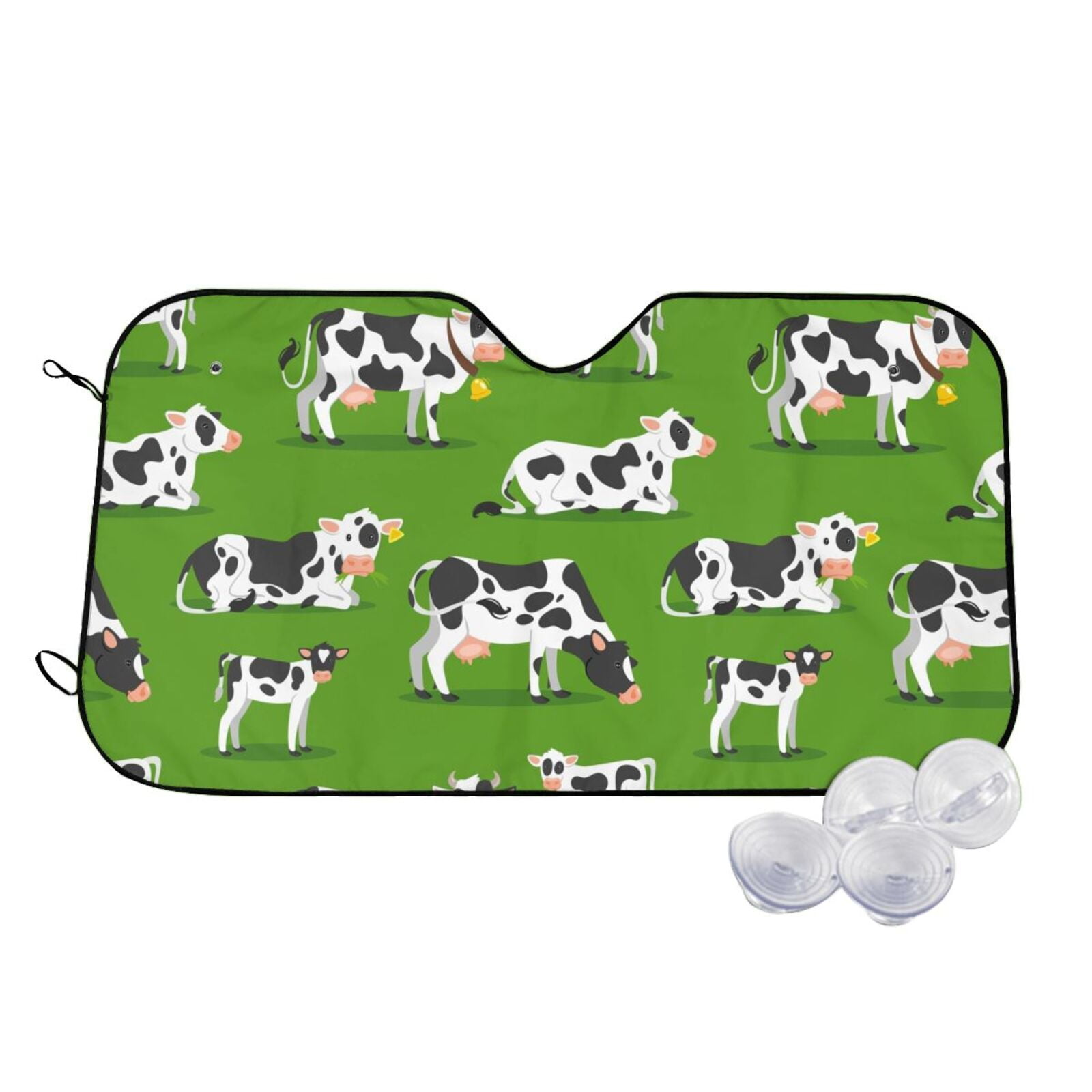 Balery Cows With Calfs Green Print Car Windshield Sun Shade,Windshield ...