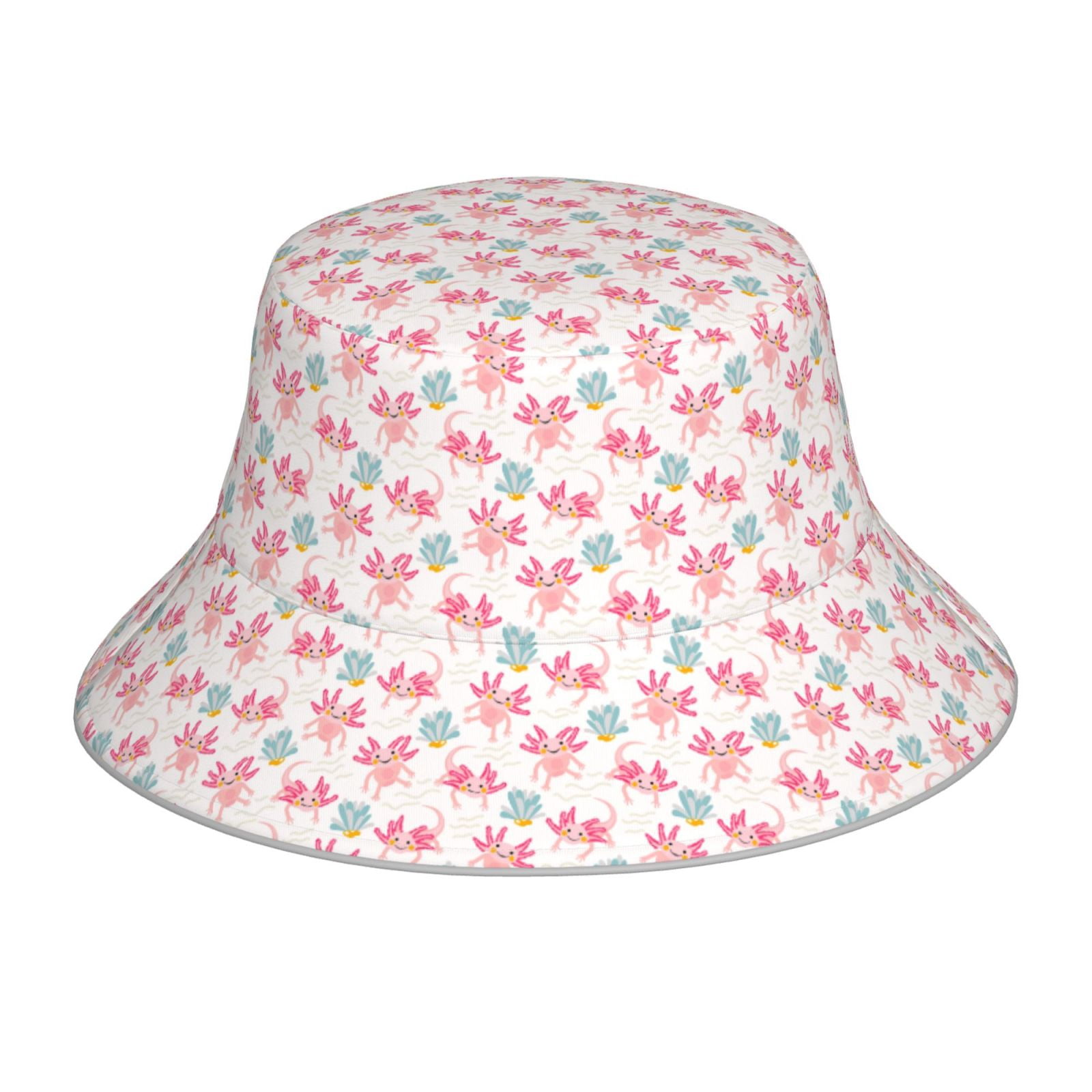 Balery Cute Axolotl Sun Hats for Men Women Bucket Hat UPF 50+ Buckey ...