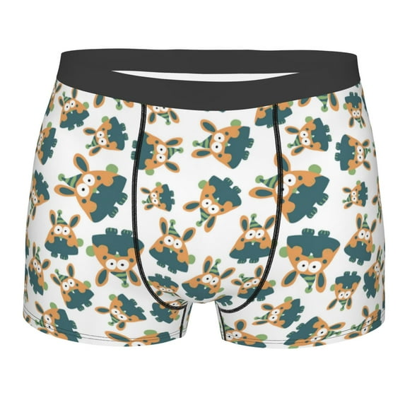Balery Cute Bunny Men's Boxer Briefs, Soft and Breathable Cotton ...
