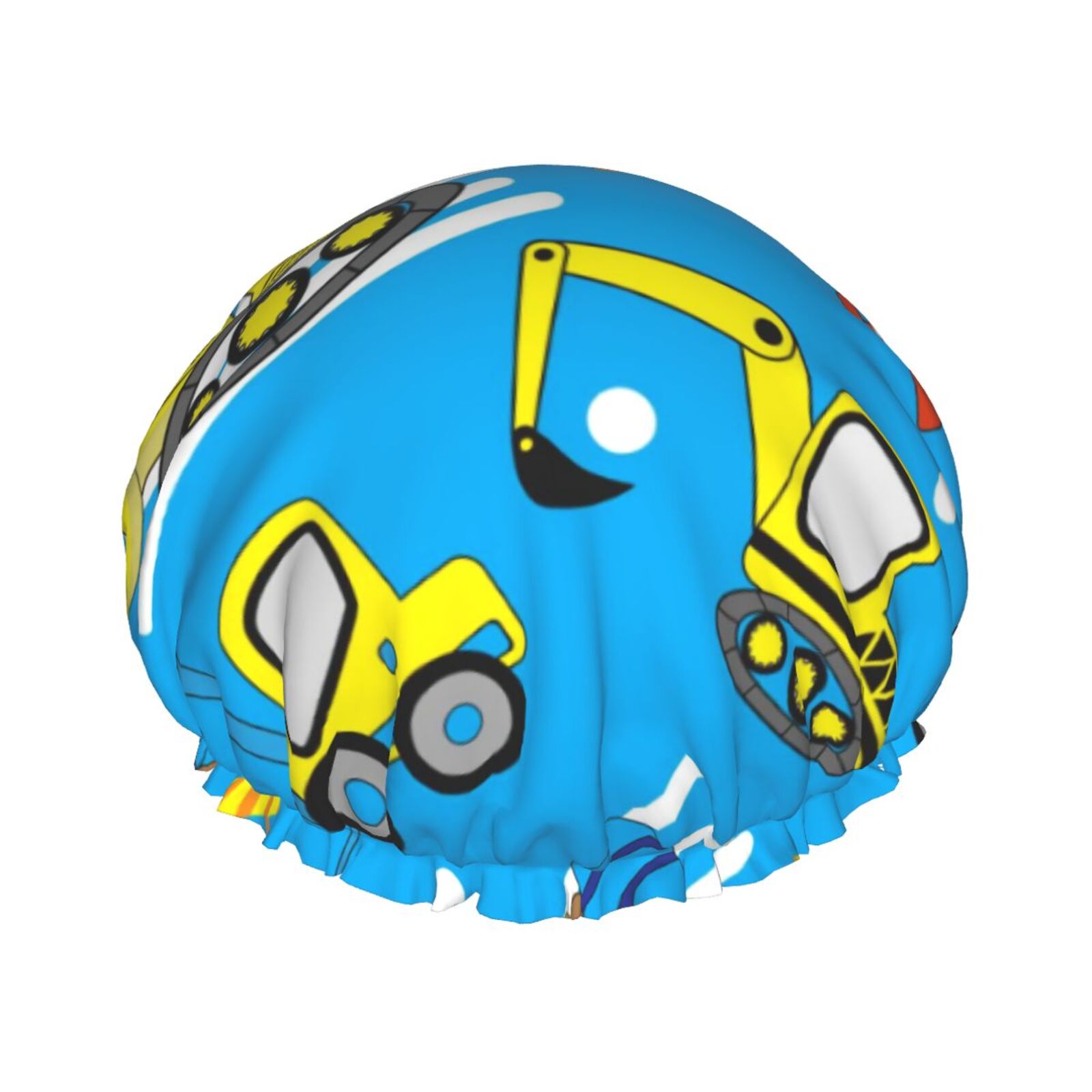 Balery Cute Car Cartoon Shower Caps, Double Layer Waterproof Shower Cap ...