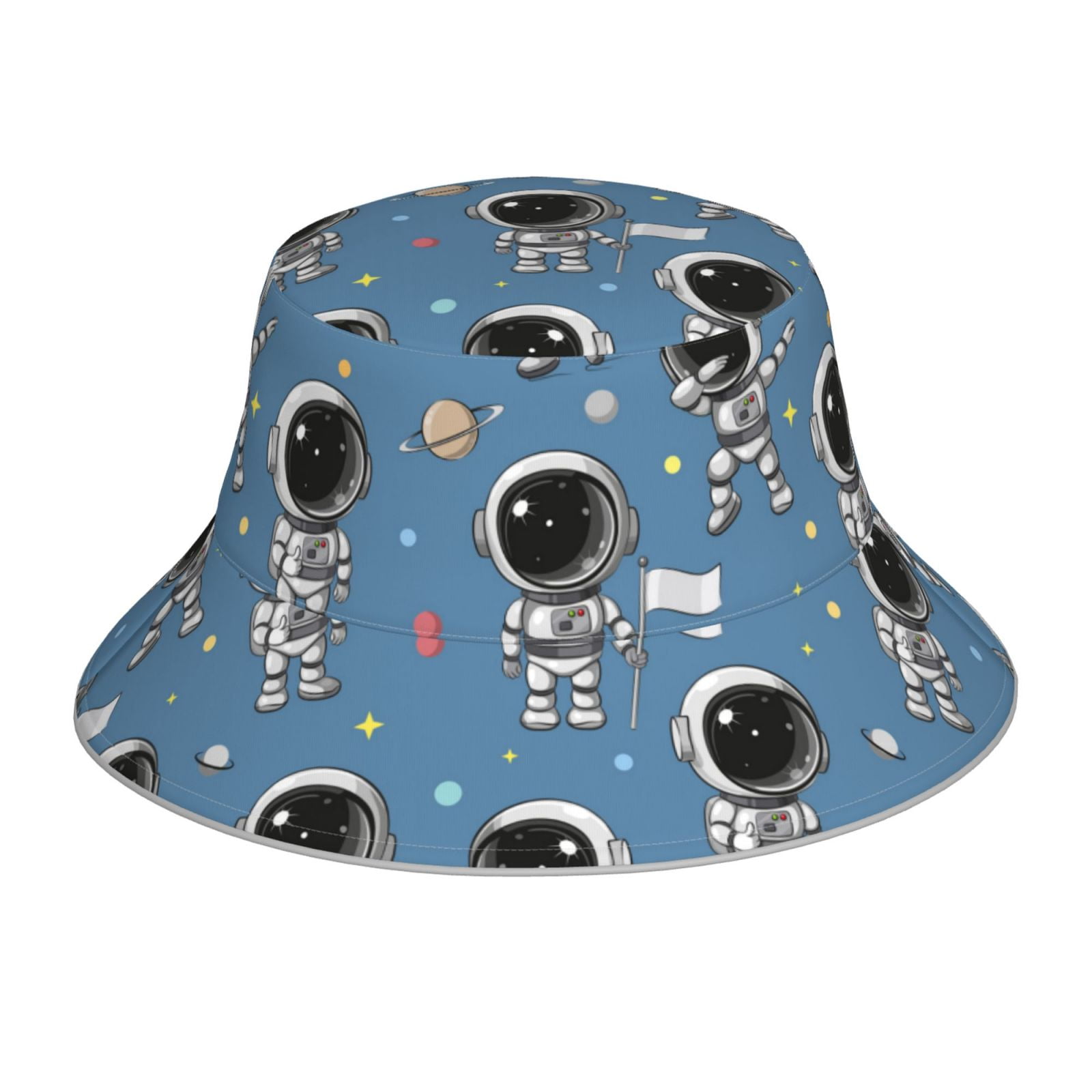 Balery Cute Cartoon Astronaut Sun Hats for Men Women Bucket Hat UPF 50 ...