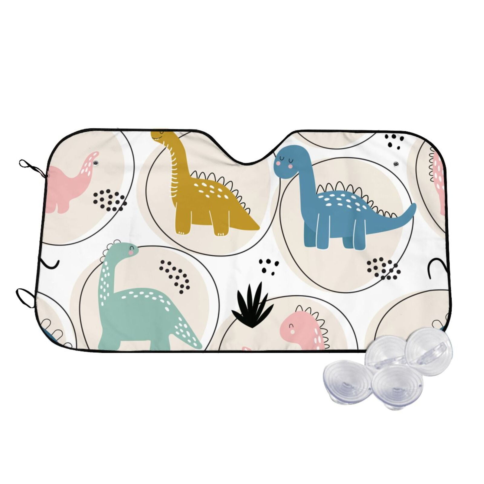 Balery Cute Dinosaurs Windshield Sun Shade, Car Front Window Sunshade ...