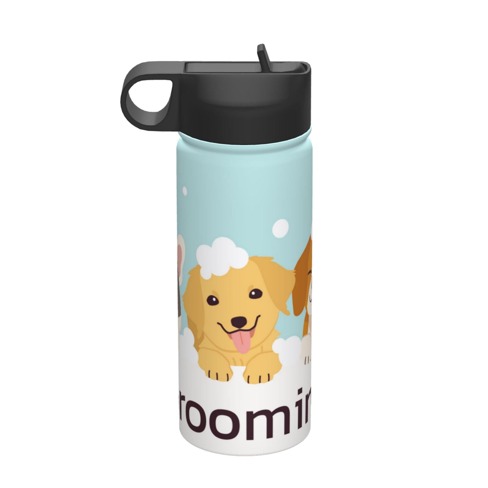 Balery Cute Dog In Bathtub1 Pattern Water Bottle,18oz Sports Insulated ...