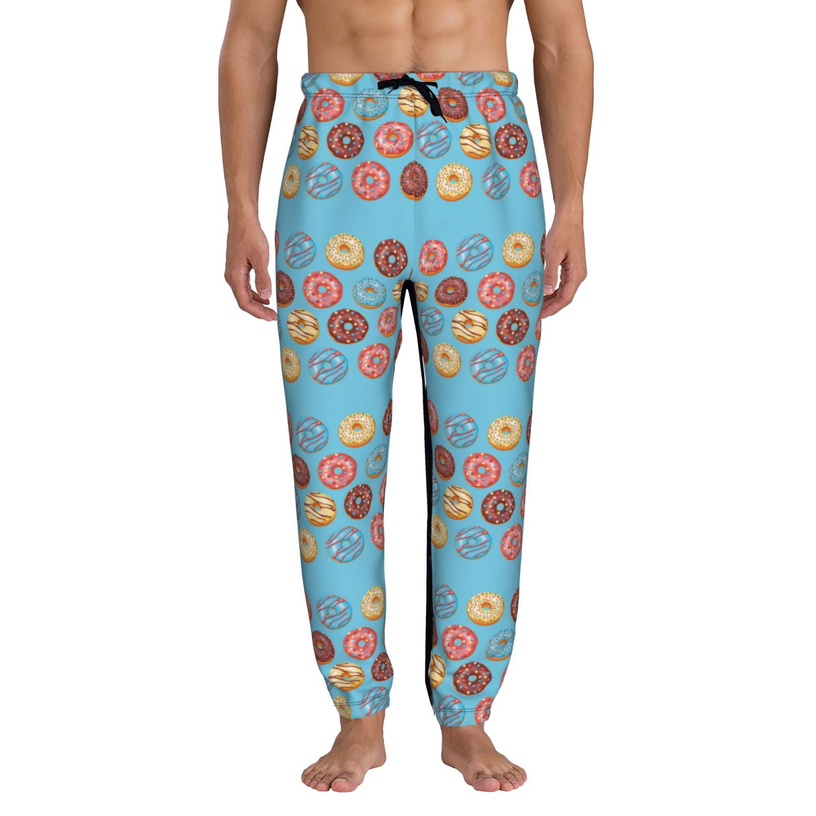 Balery Cute Donut Pattern Joggers for Men Athletic Workout Sweatpants ...