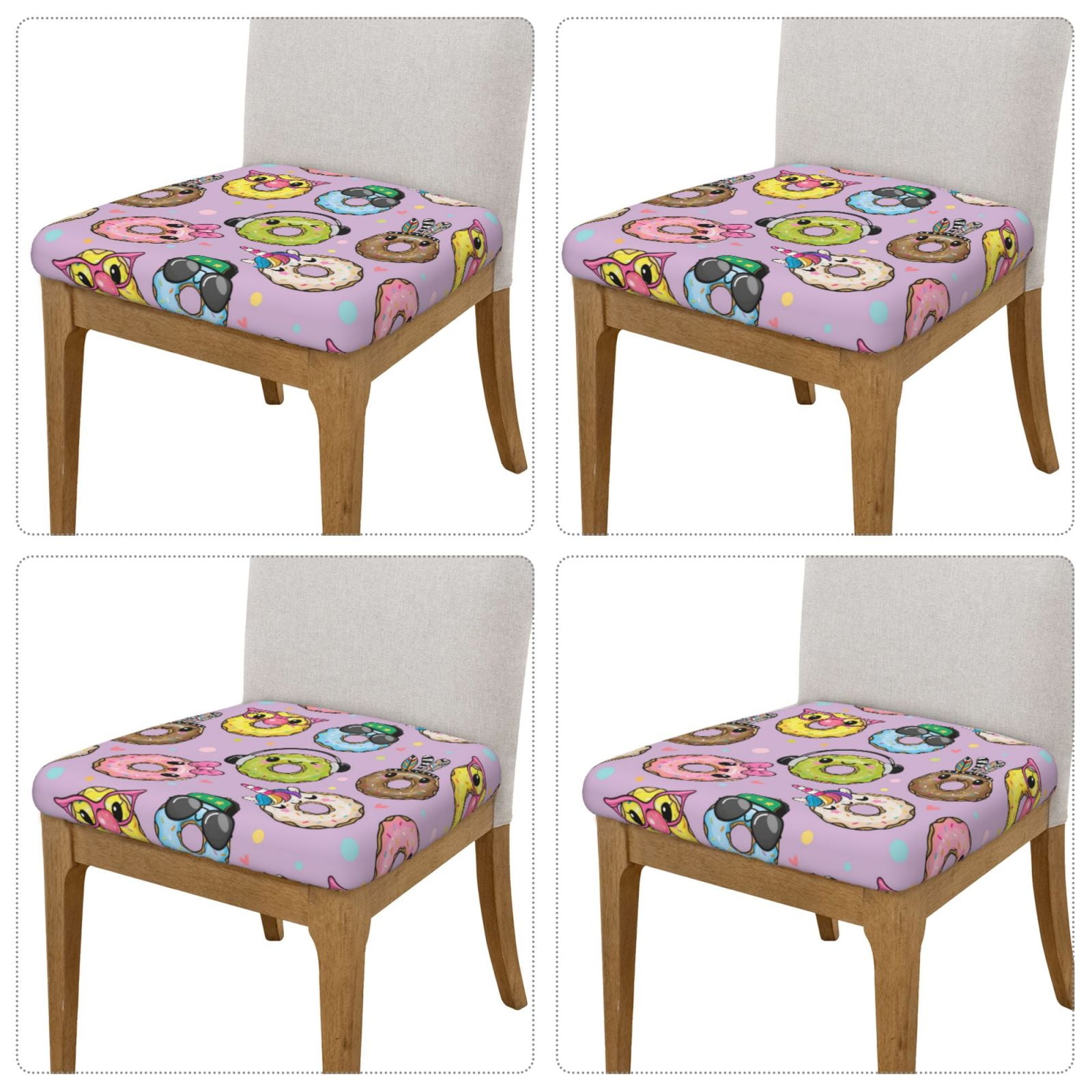 Balery Cute Donuts Stretch Couch Cushion Covers, Individual Sofa ...