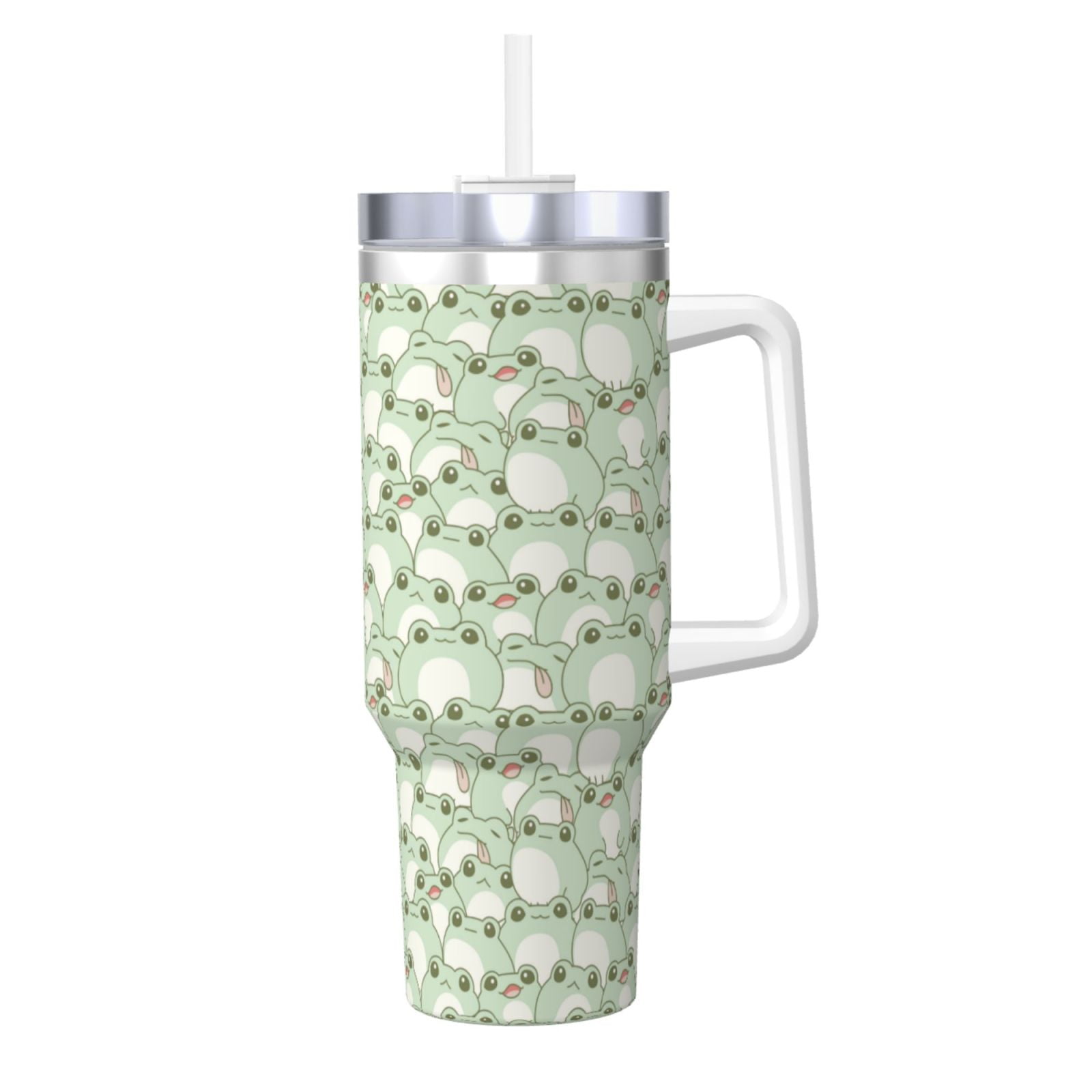 Balery Cute Frog Pattern 40oz Stainless Steel Tumbler Double Wall ...