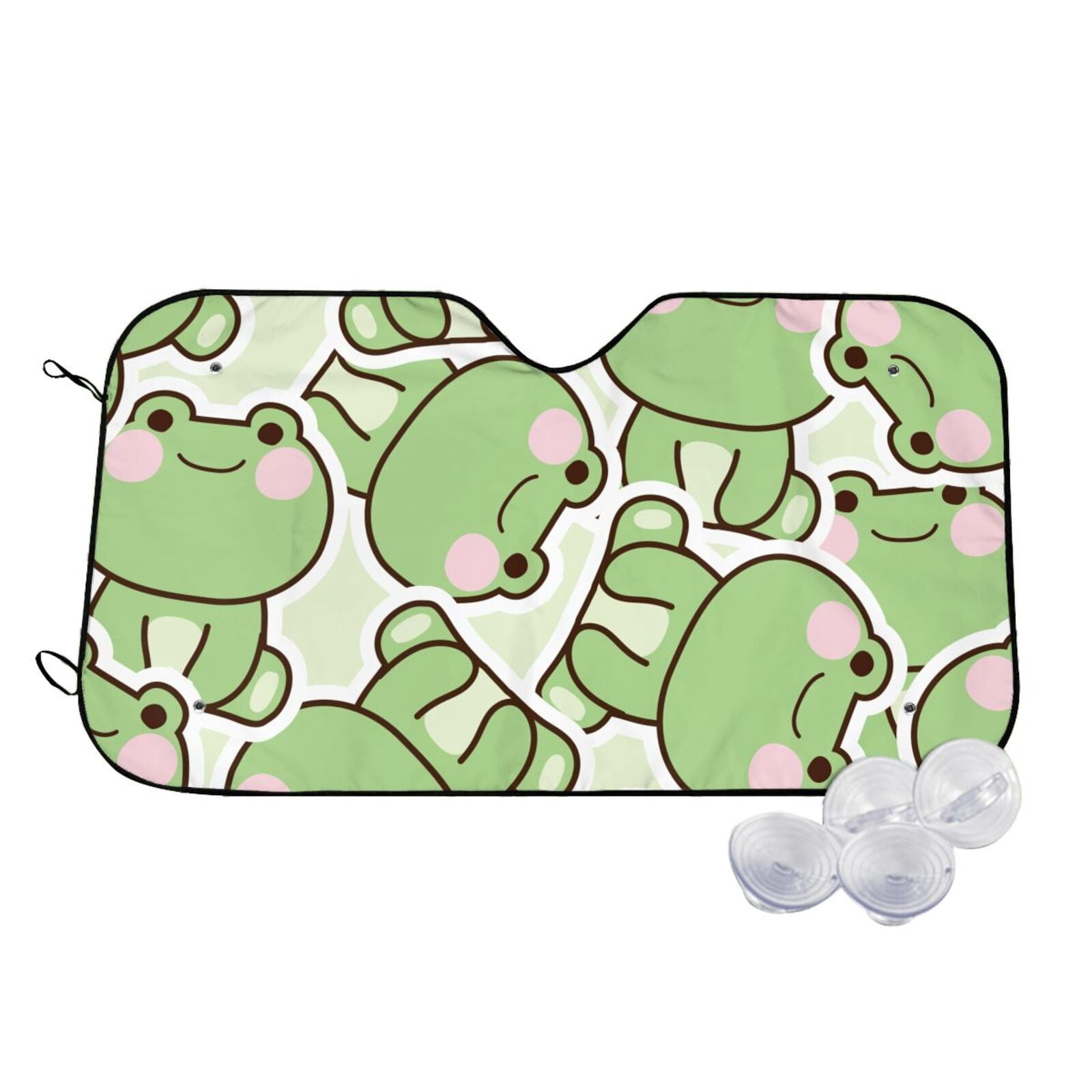 Balery Cute Frog Print Car Windshield Sun Shade,Windshield Sunshade for ...