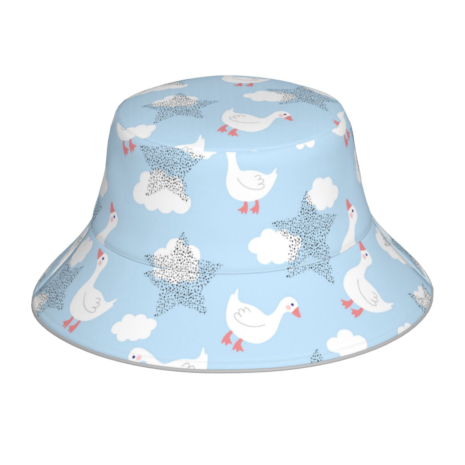 Balery Cute Goose On A Blue Sky Sun Hats for Men Women Bucket Hat UPF ...