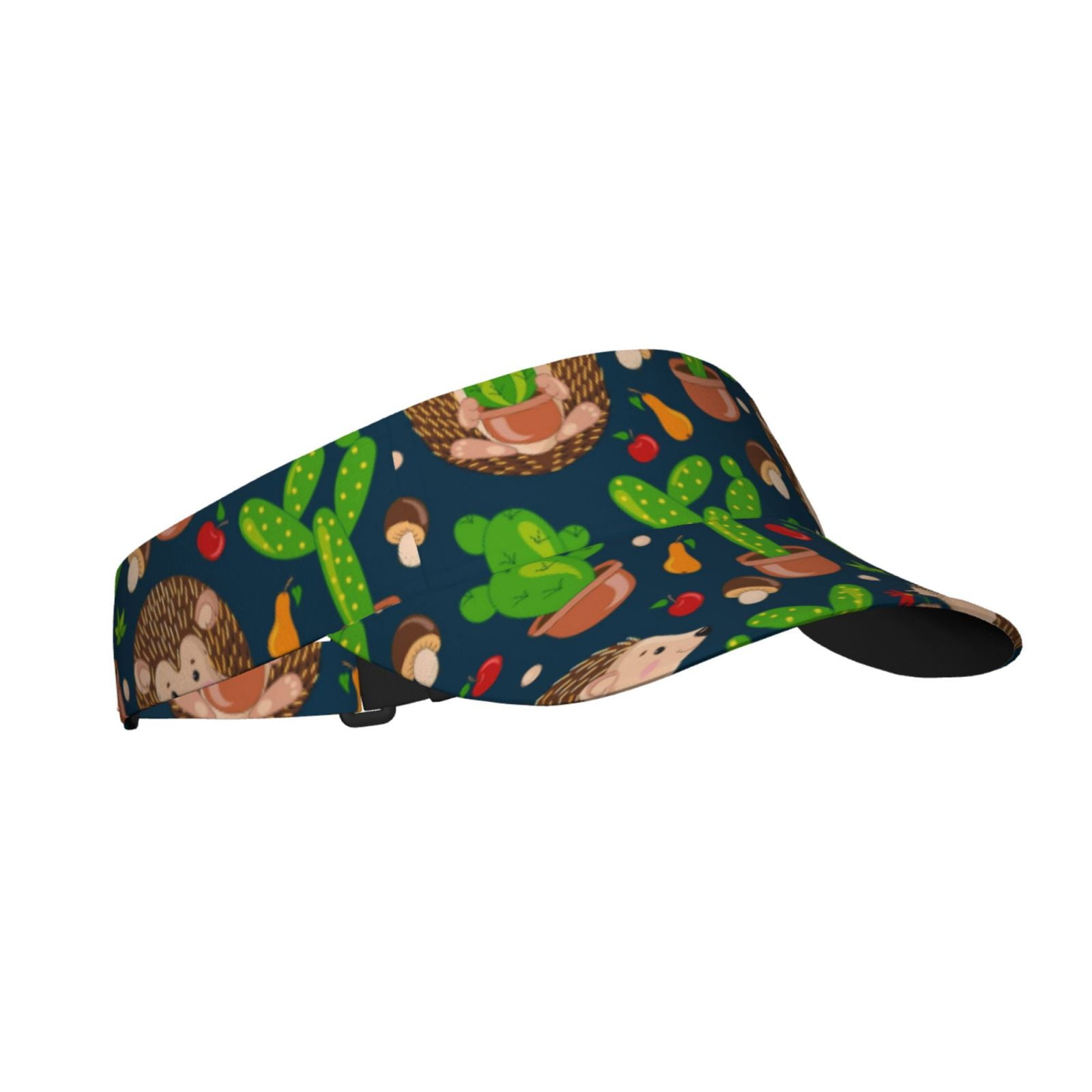Balery Cute Hedgehogs Cactus Blue Sport Wear Athletic Visor Sun Sports ...