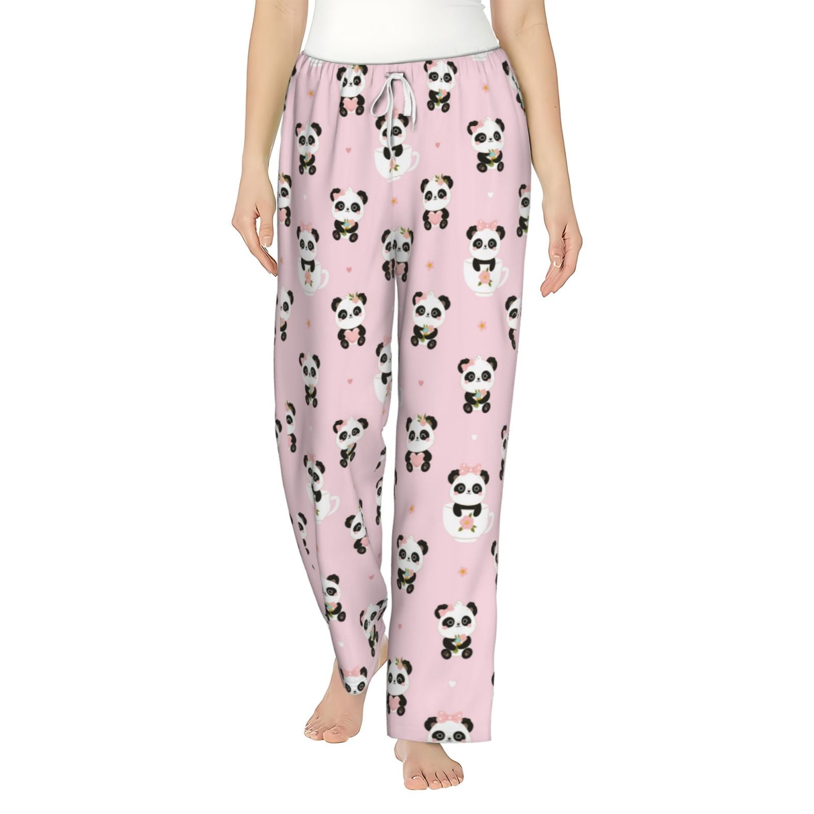 Balery Cute Kawaii Panda print Women's Pajama Pants,Ultra Lightweight ...
