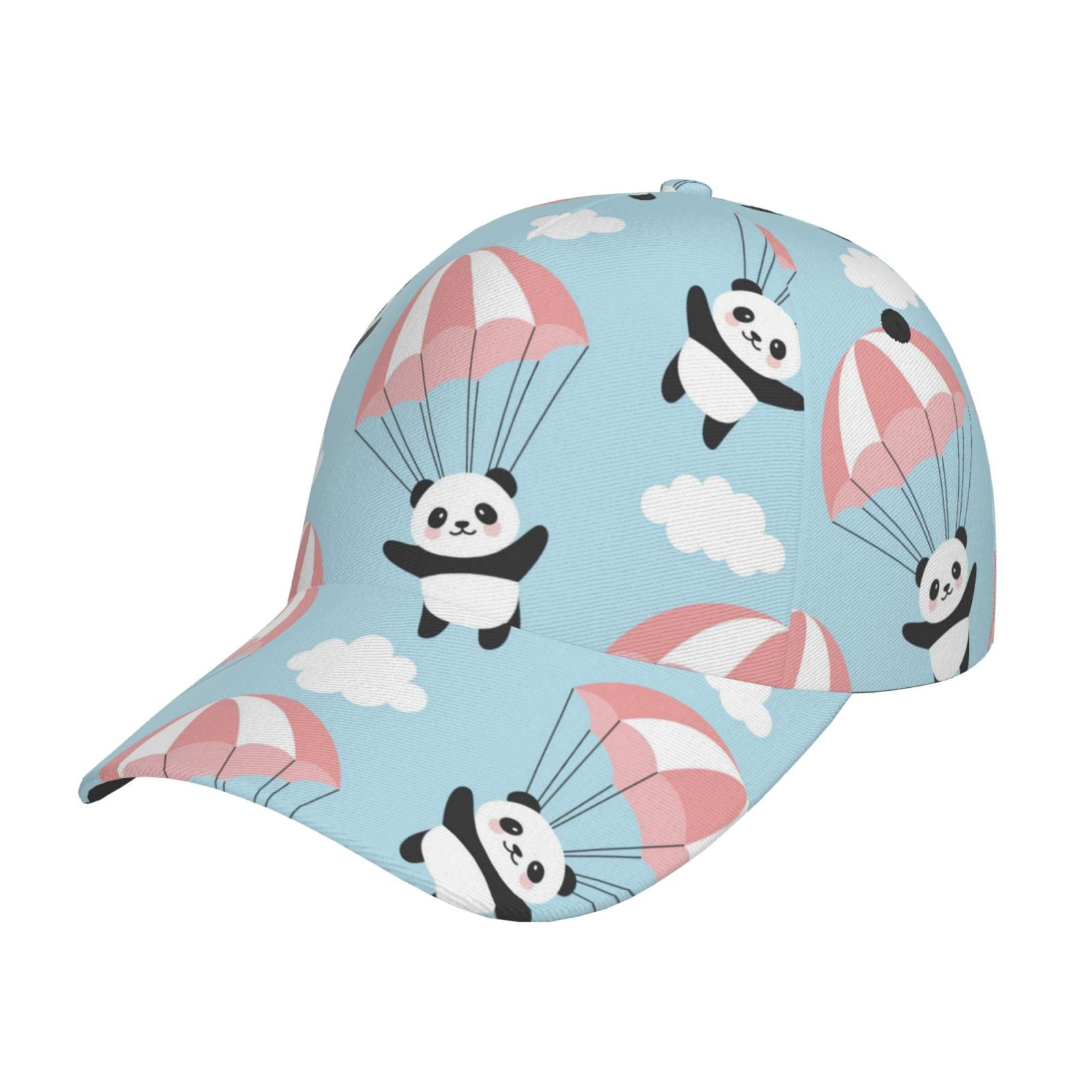 Balery Cute Panda Flying In The Sky Baseball Cap For Women Men ...