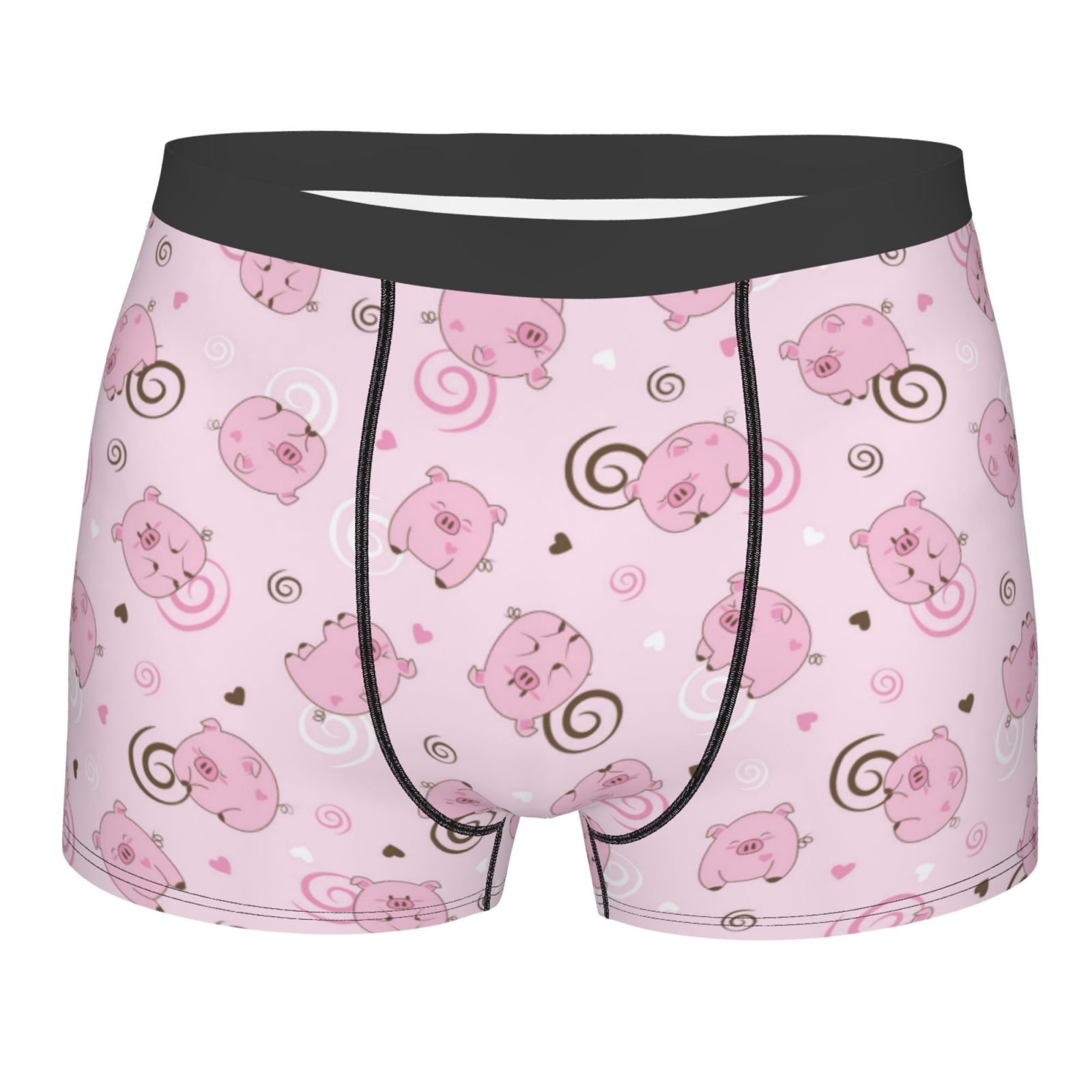 Balery Cute Pig Men's Boxer Briefs, Soft and Breathable Cotton ...