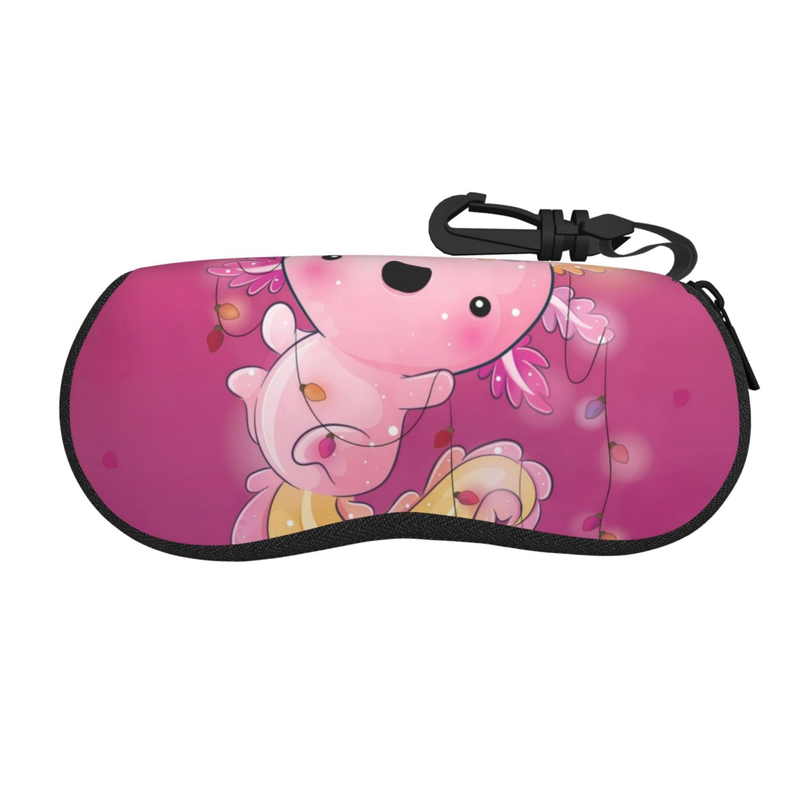 Balery Cute Pink Axolotl A for Zipper Sunglasses Case, Eyeglasses Cases ...