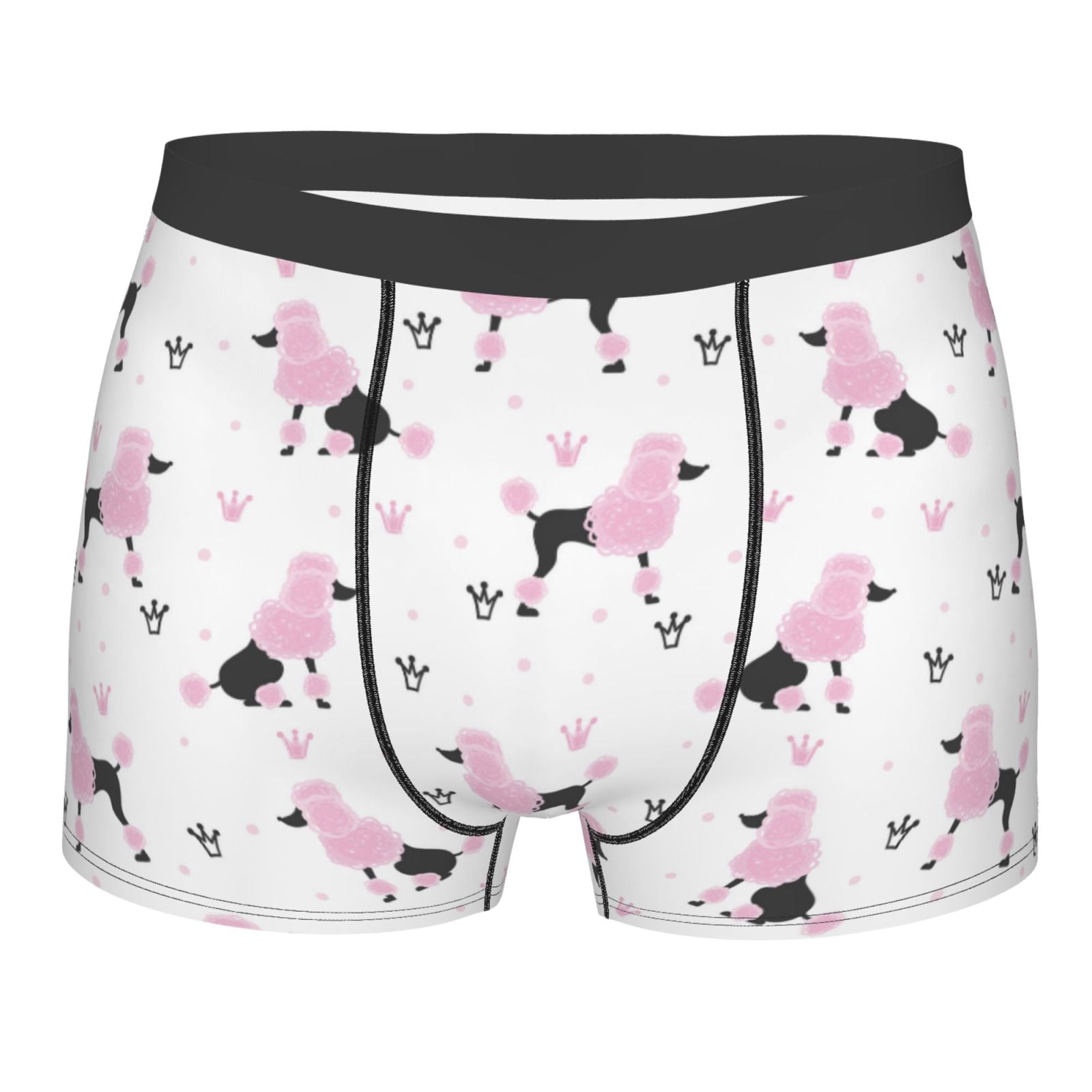 Balery Cute Poodle Dog Men's Boxer Briefs, Soft and Breathable Cotton ...