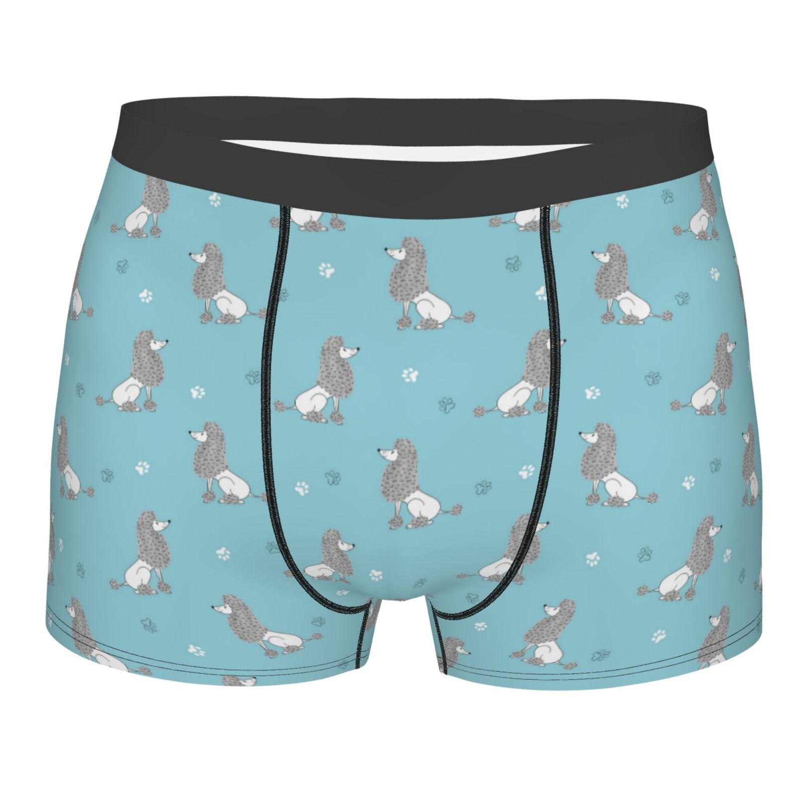 Balery Cute Poodle Dog Men's Boxer Briefs, Soft and Breathable Cotton ...