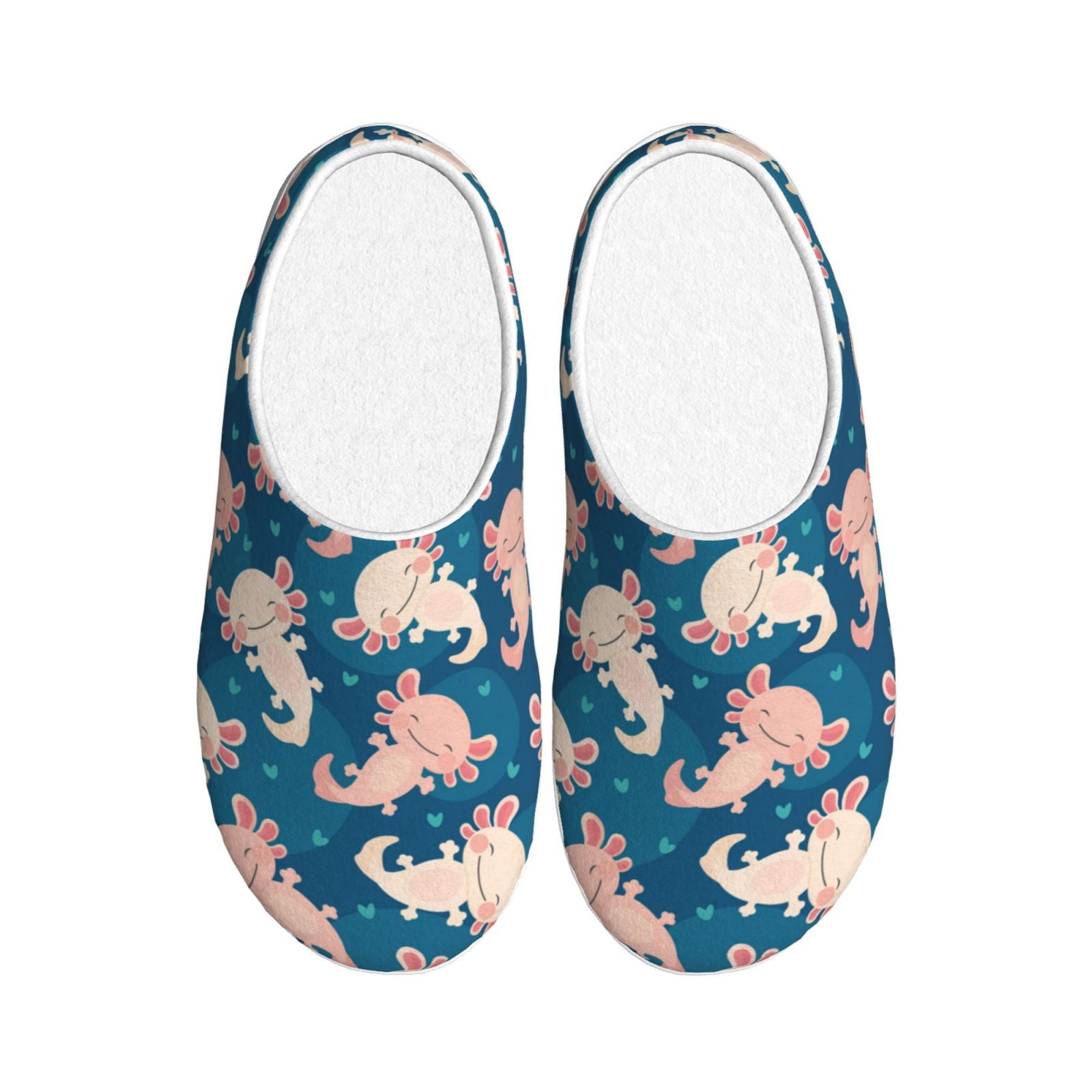 Balery Cute Salamander Pattern Women's Fuzzy Memory Foam Slippers ...