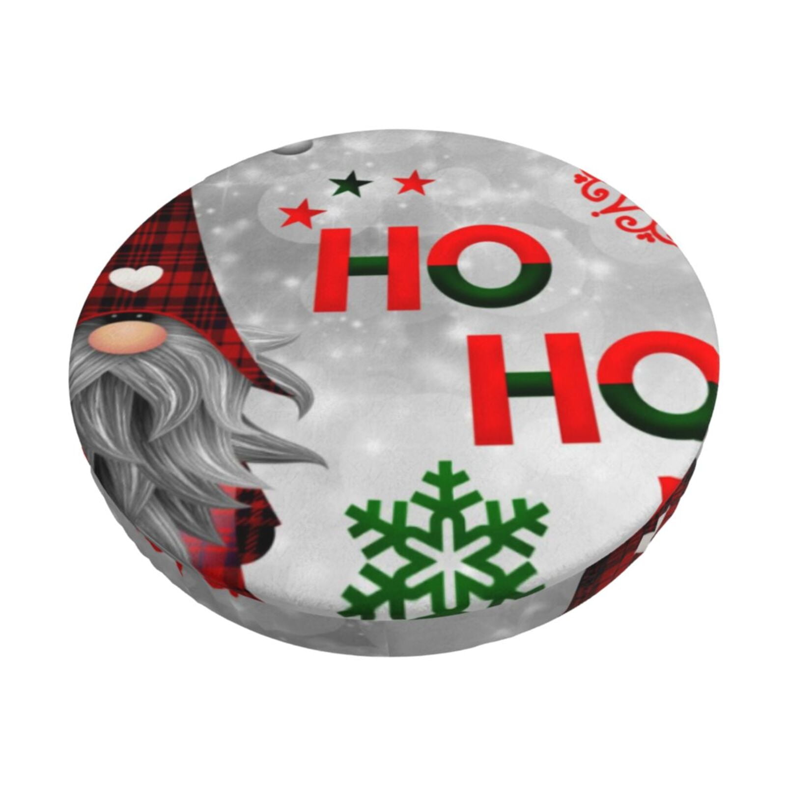 Balery Cute Santa Round Bar Stool Seat Covers Velvet Fabric Adjustable ...