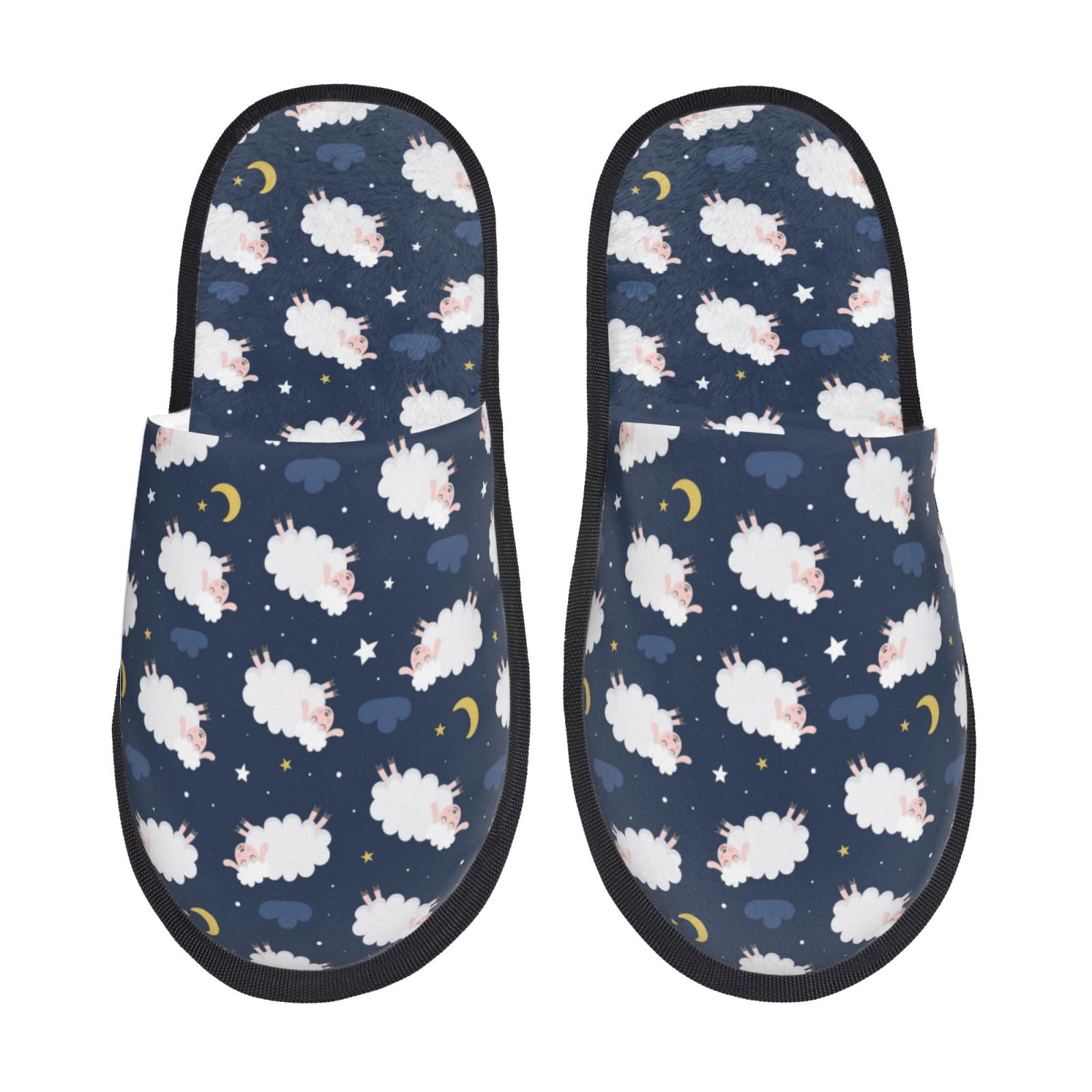 Balery Cute Sheep 1 Slient Indoor Furry Fleece Comfort House Shoes Soft ...