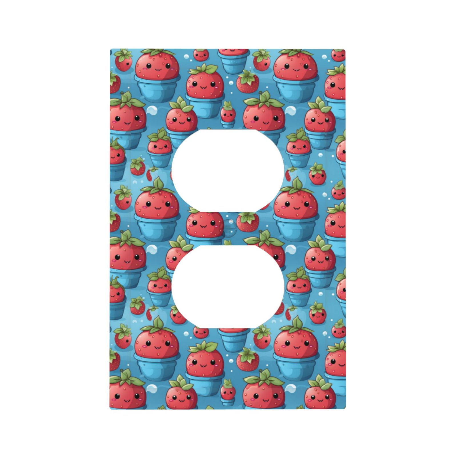 Balery Cute Strawberry Flower Pot for Duplex Wall Plates Kit ...