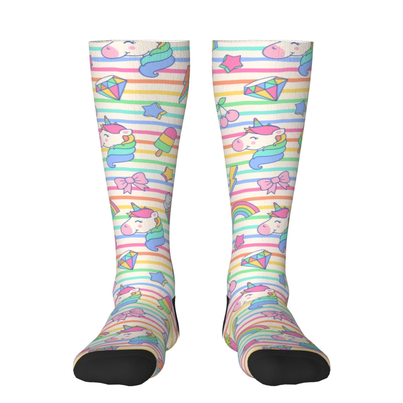 Balery Cute Unicorn Fun Novelty Socks Men'S Women'S Crew Socks Funny ...