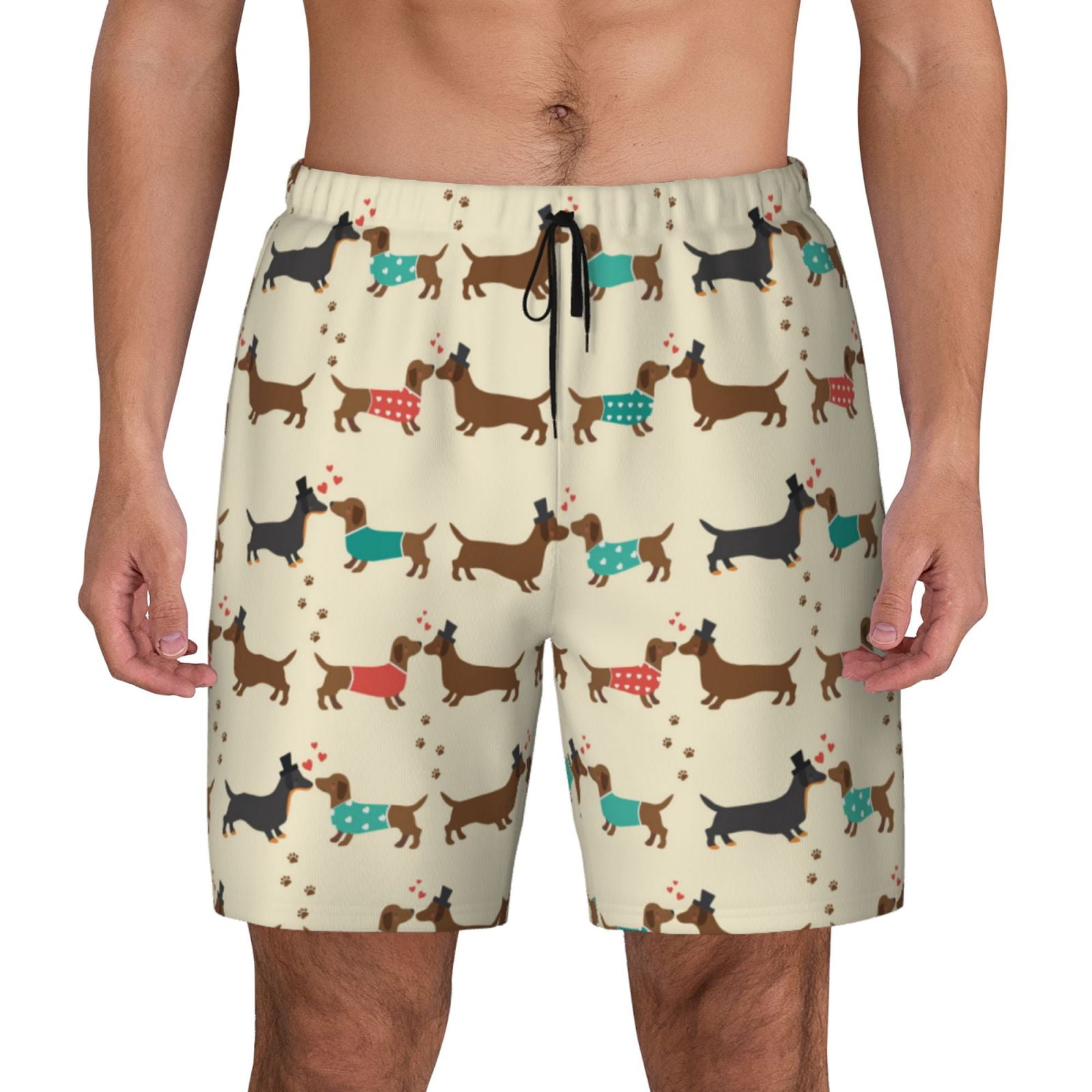Balery Dachshund Dog Mens Swim Trunks Swim Shorts for Men Quick Dry ...