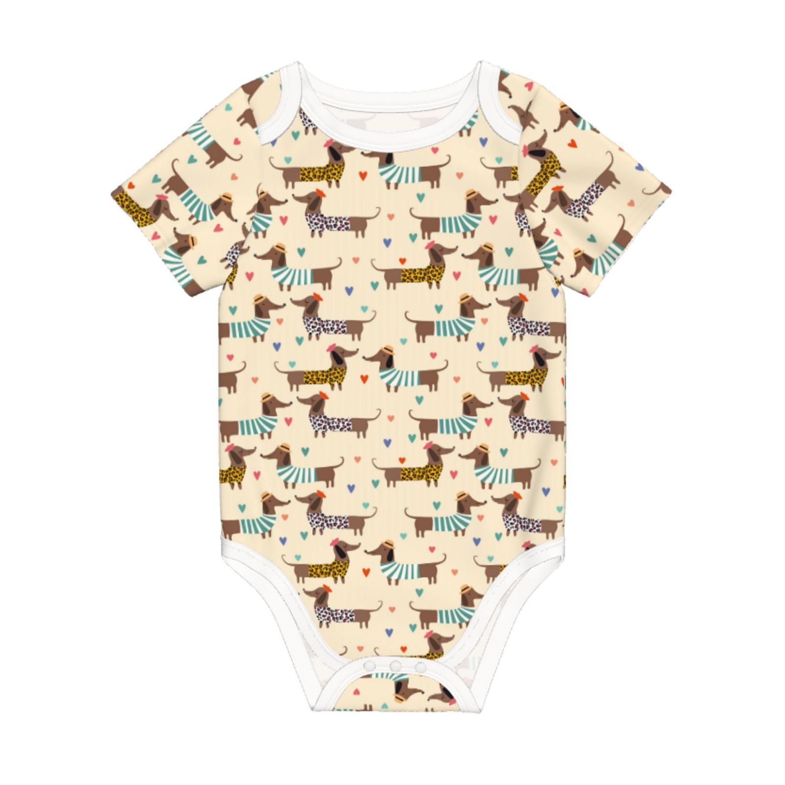Balery Dachshund Dog Pattern Baby Climbing Clothes Infant Bodysuit Cute ...
