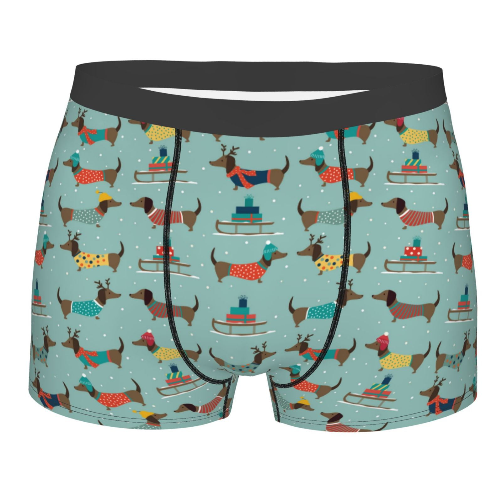 Balery Dachshund Dog Puppy Men's Boxer Briefs, Soft and Breathable ...
