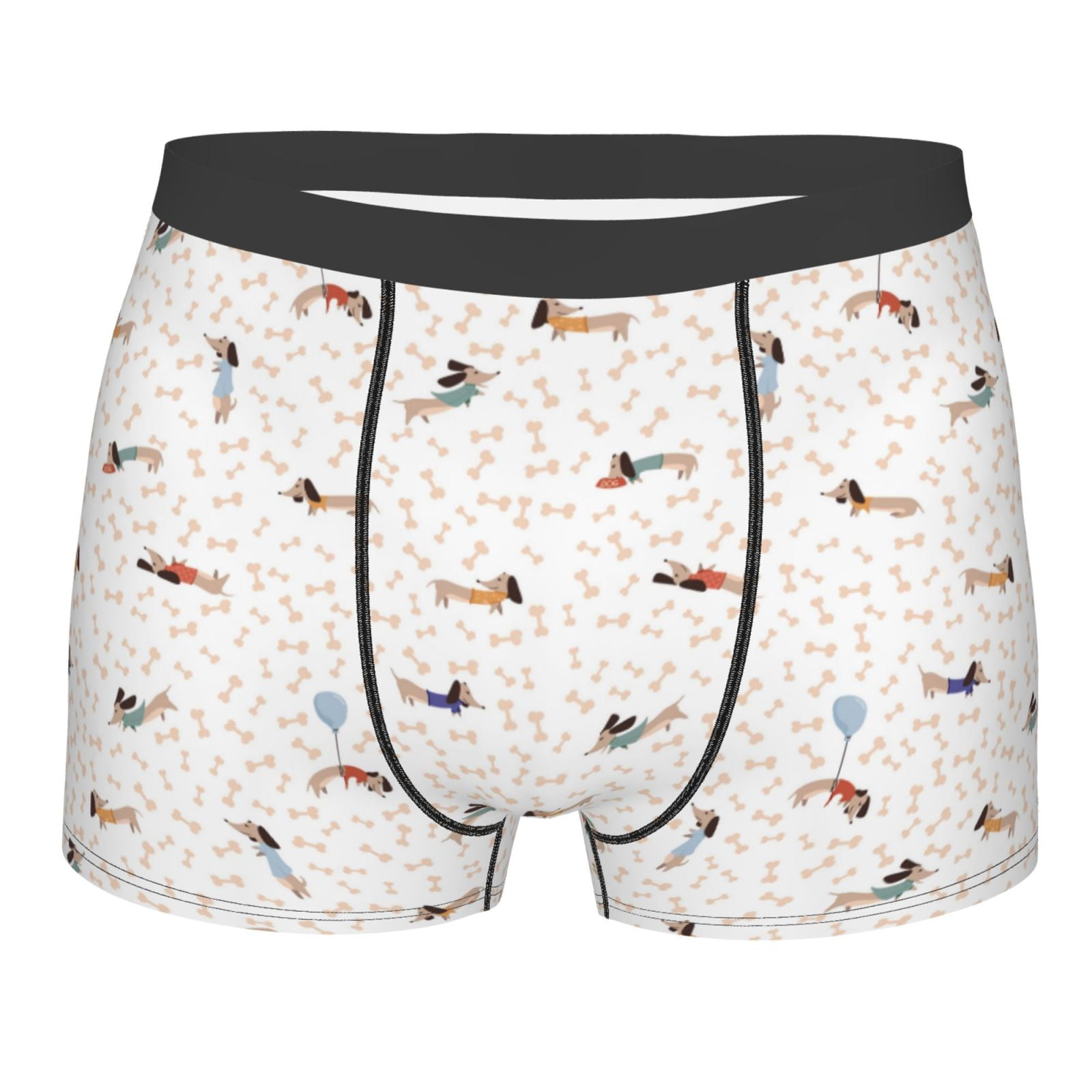 Balery Dachshund Dog Puppy Men's Boxer Briefs, Soft and Breathable ...