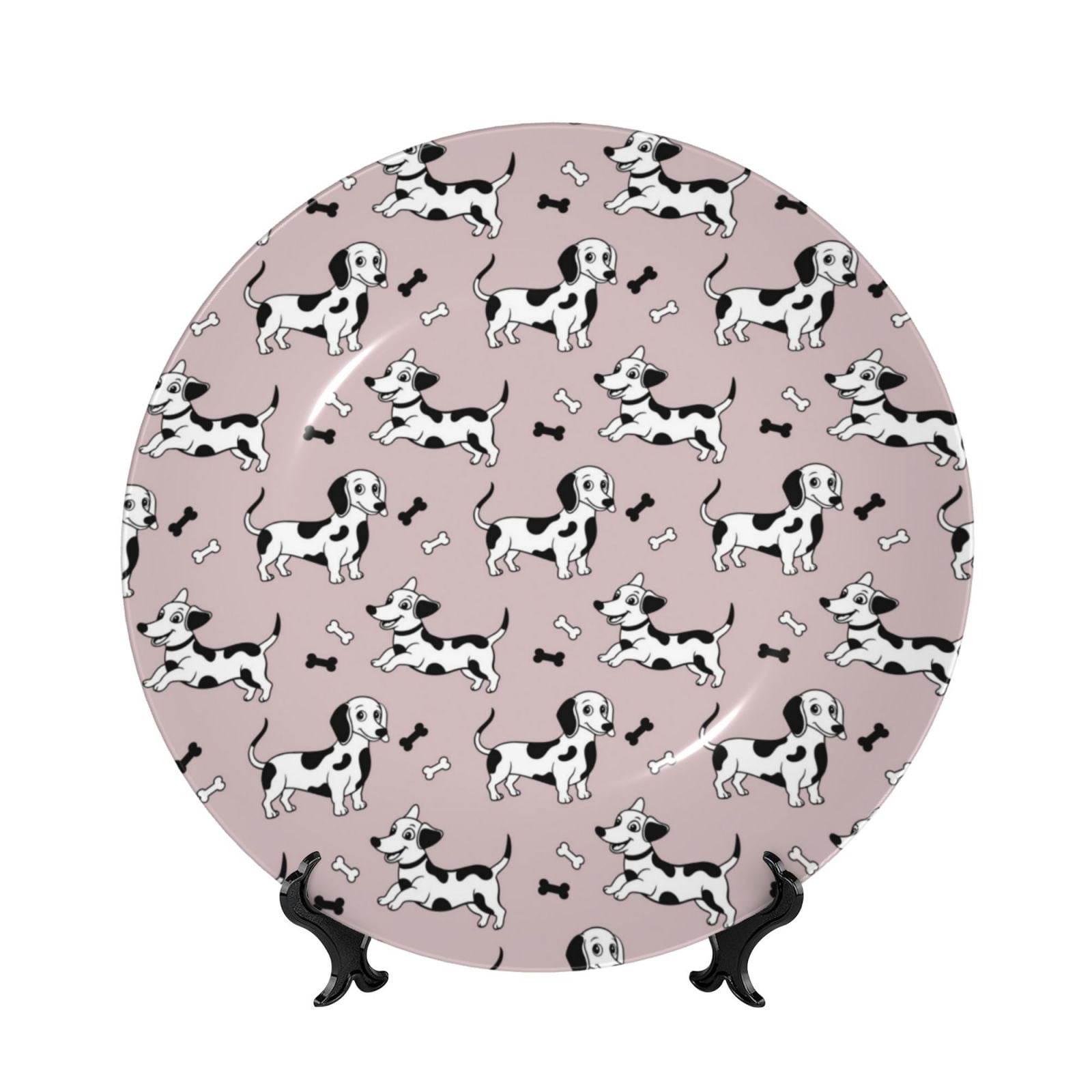 Balery Dachshund Dog Puppy Print Bone China Decorative Plate Ceramic ...