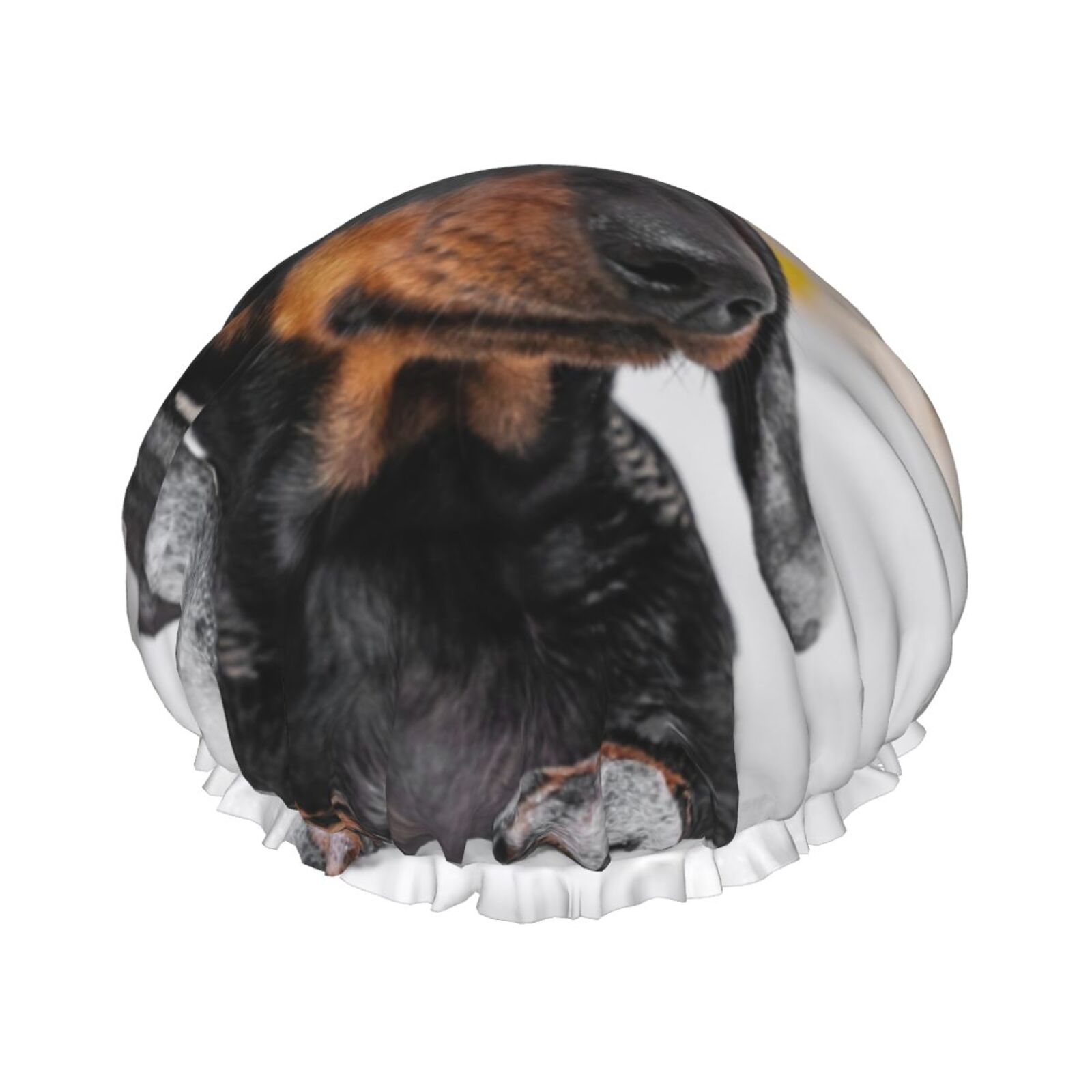 Balery Dachshund Sitting In Bathtub Shower Caps, Double Layer ...