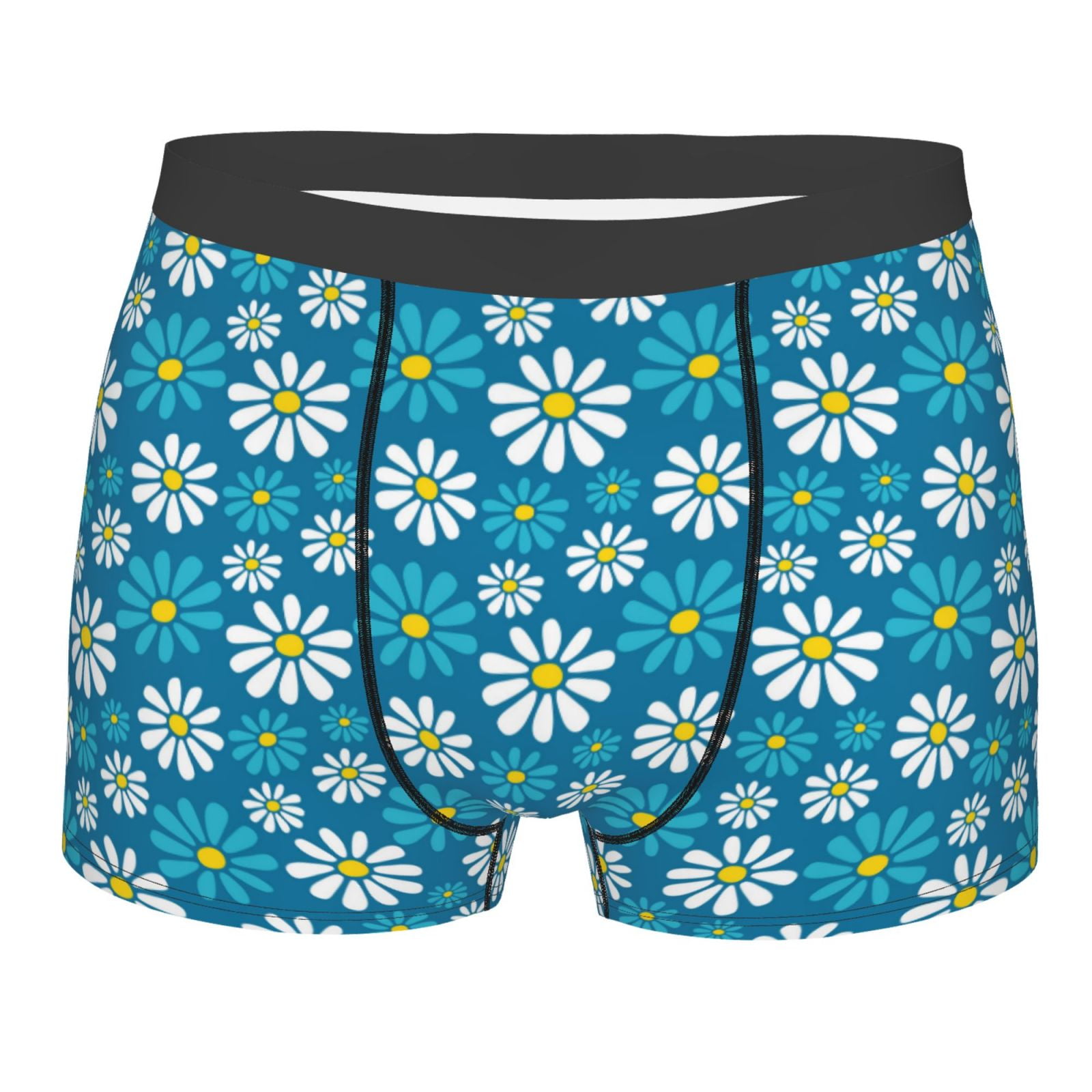 Balery Daisies Flowers Men's Boxer Briefs, Soft and Breathable Cotton ...