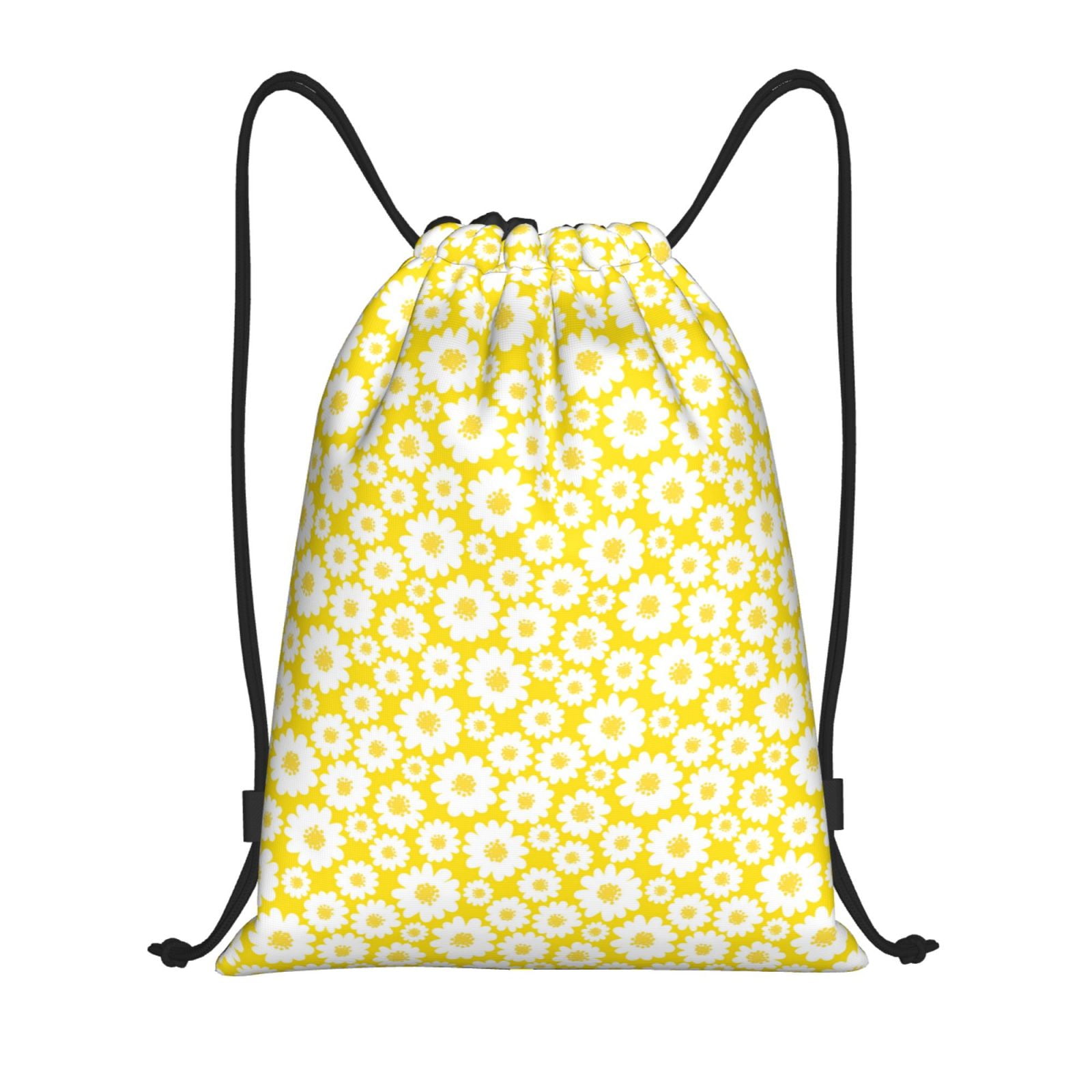 Balery Daisies Flowers Pattern Drawstring Backpack Bag Sport Gym ...
