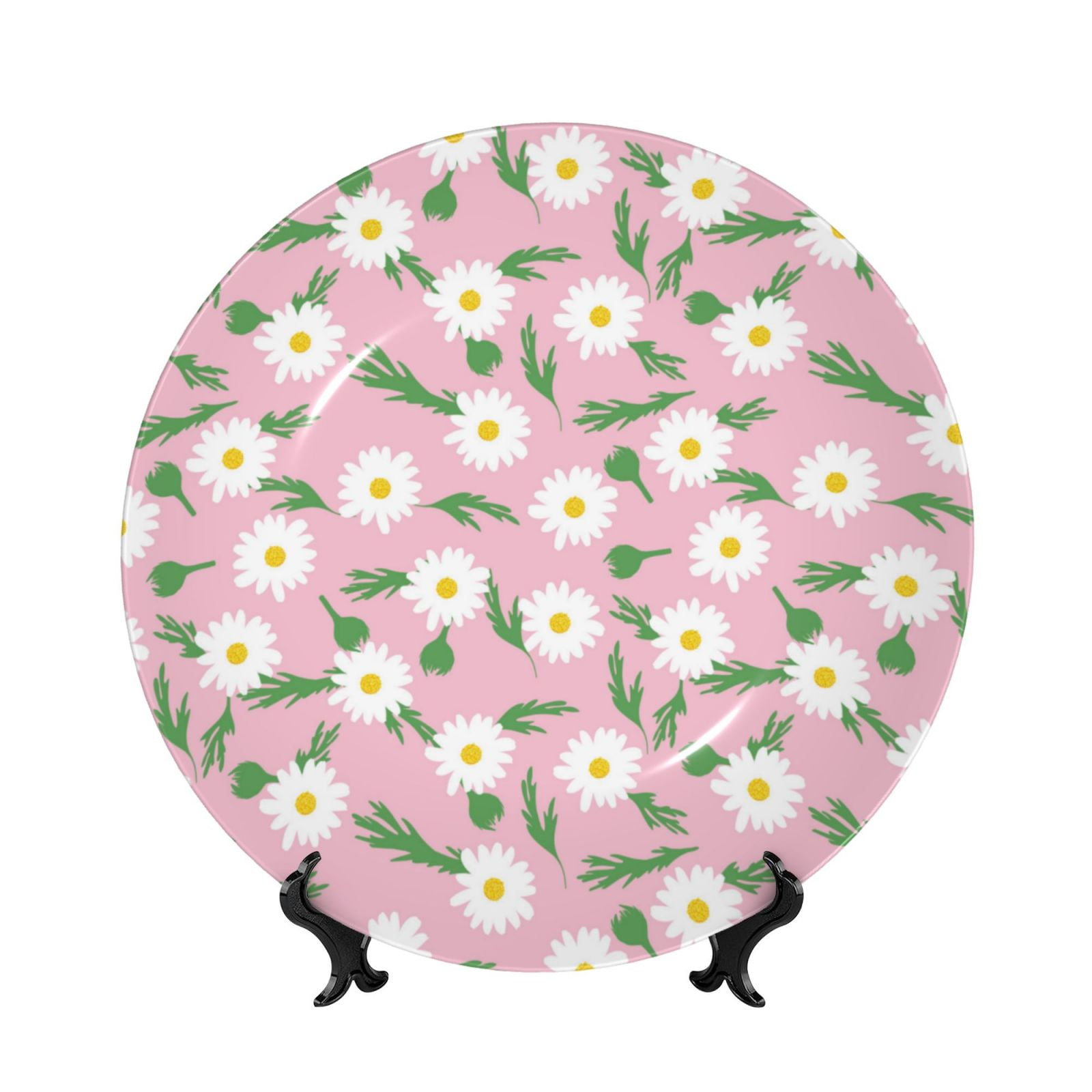 Balery Daisies Flowers Print Bone China Decorative Plate Ceramic Dinner ...