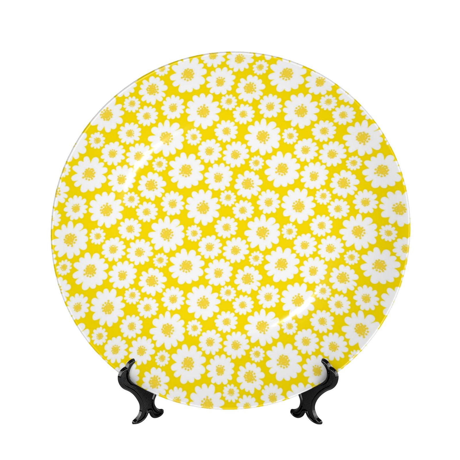 Balery Daisies Flowers Print Bone China Decorative Plate Ceramic Dinner ...