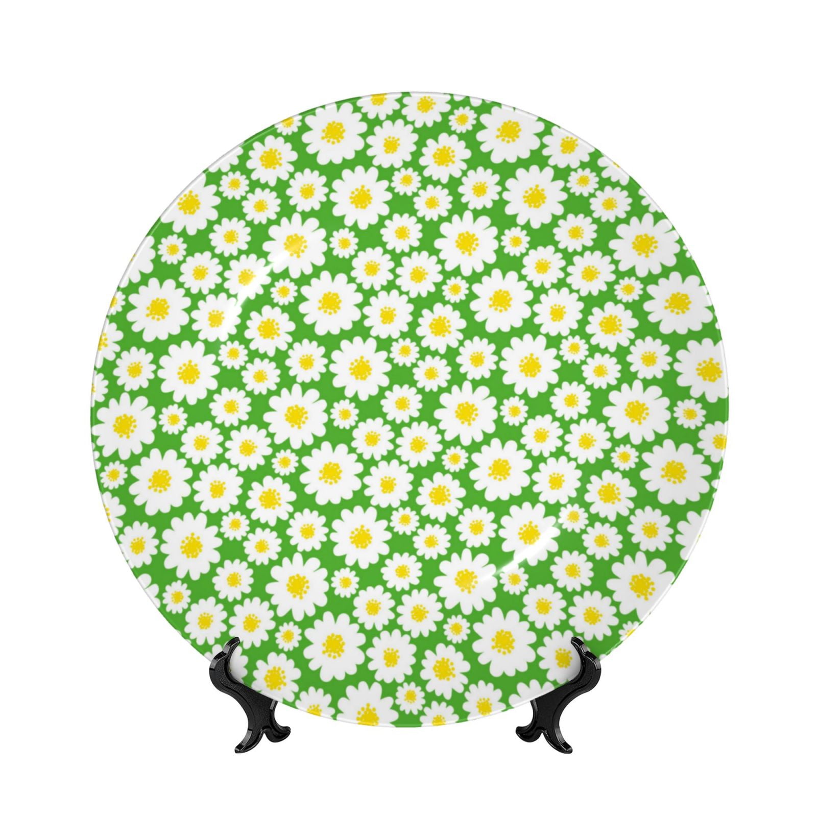 Balery Daisies Flowers Print Bone China Decorative Plate Ceramic Dinner ...
