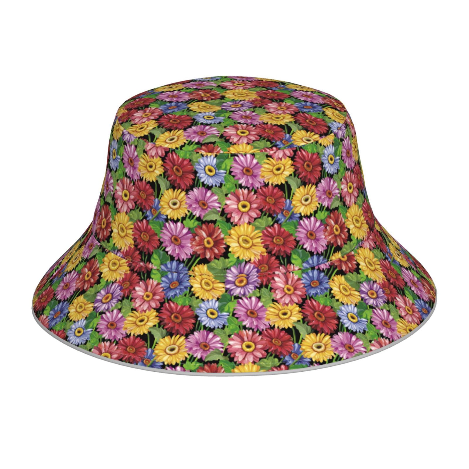 Balery Daisies Flowers Sun Hats for Men Women Bucket Hat UPF 50+ Buckey ...
