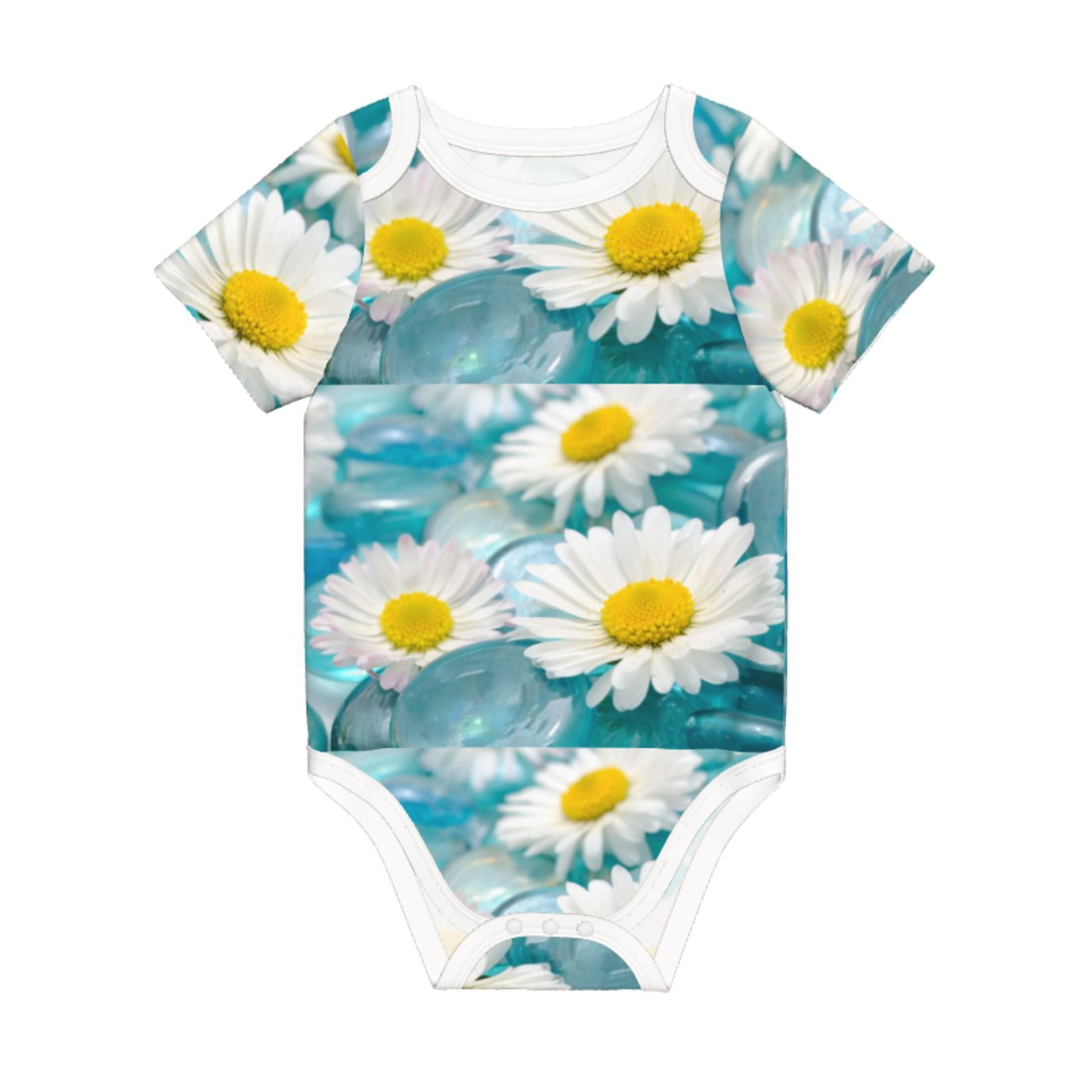Balery Daisy Flowers Pattern Baby Climbing Clothes Infant Bodysuit Cute ...