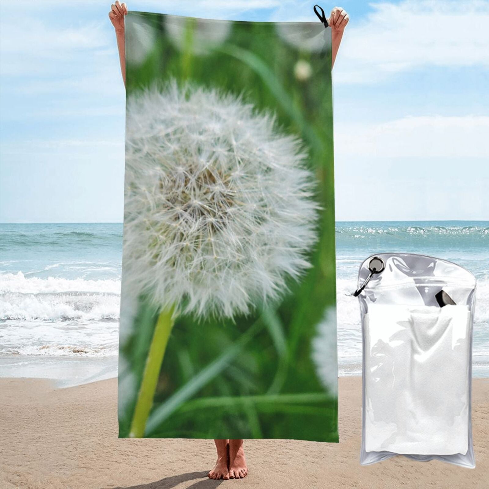 Balery Dandelion Flower In The Meadow Print Towels - Luxurious Jumbo ...