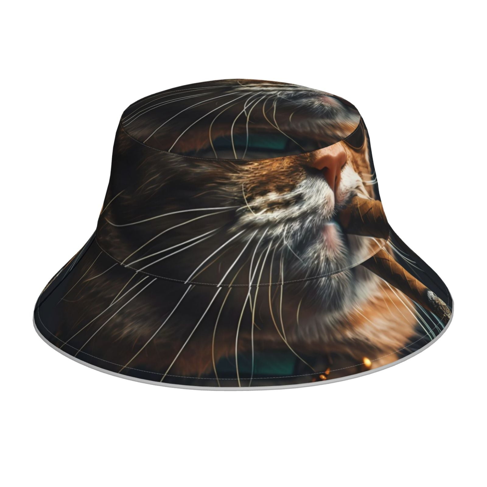Balery Dapper Cat in Sunglasses Sun Hats for Men Women Bucket Hat UPF ...