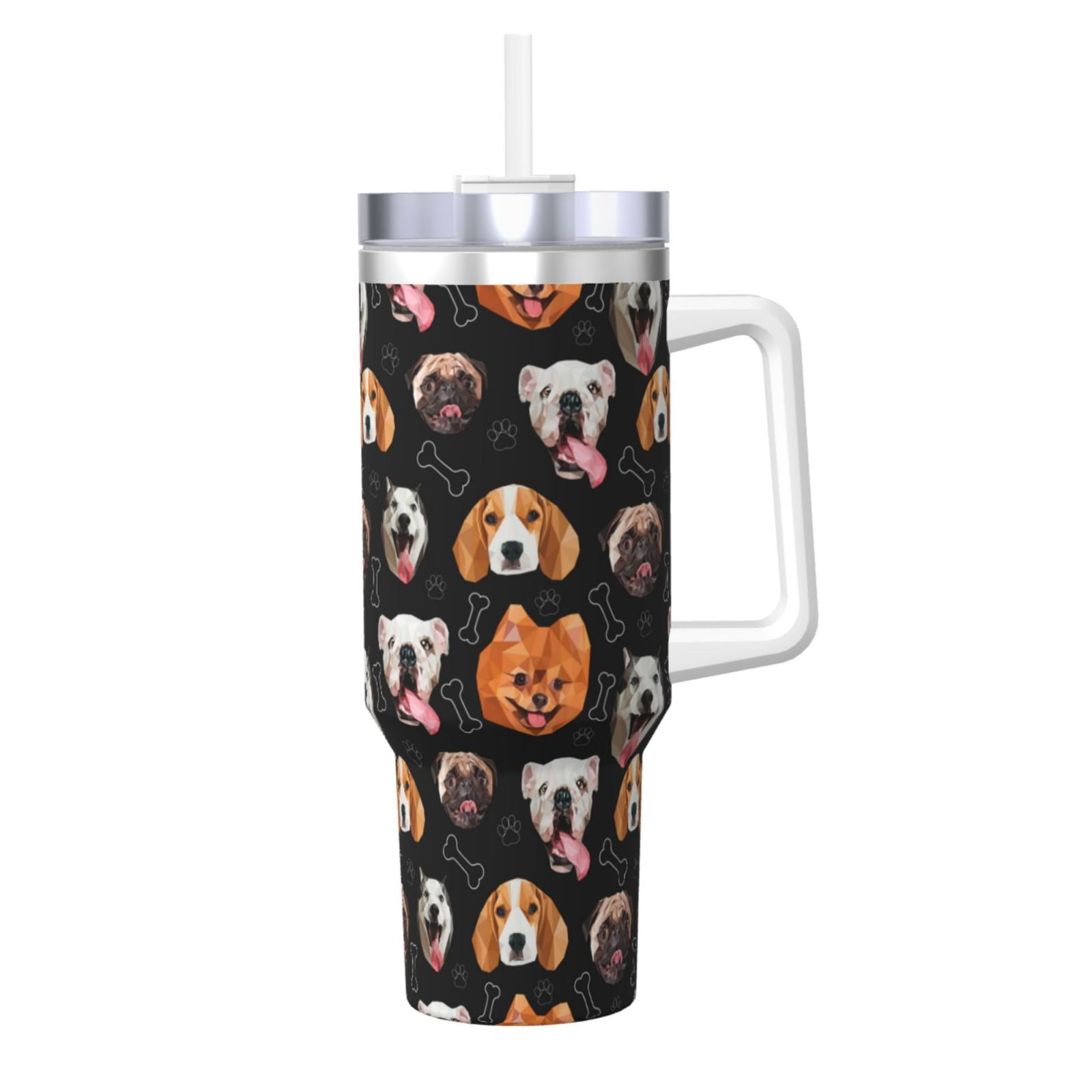 Balery Different Breeds Of Dogs Pattern 40oz Stainless Steel Tumbler ...