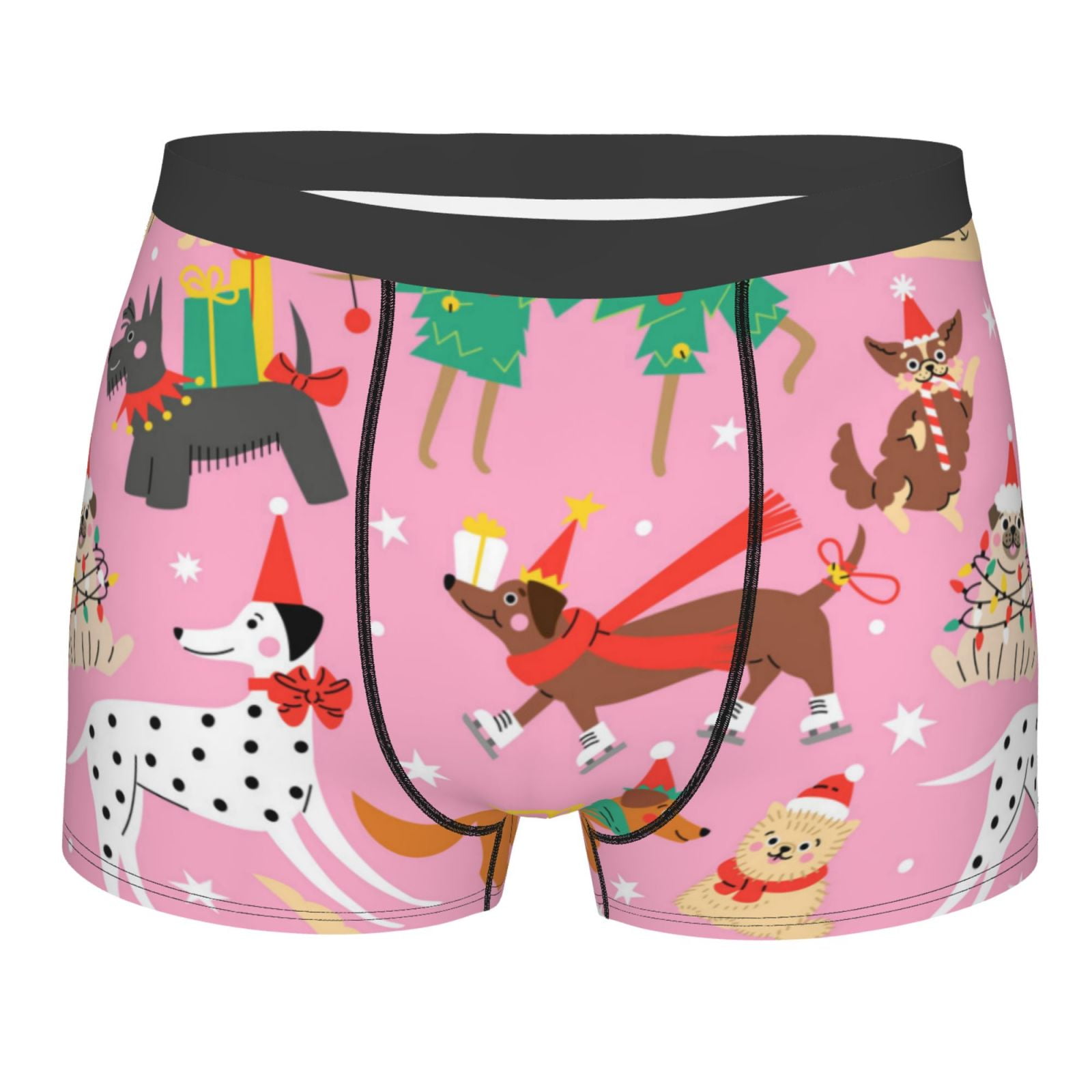 Balery Different Dogs Christmas Men's Boxer Briefs, Soft and Breathable ...