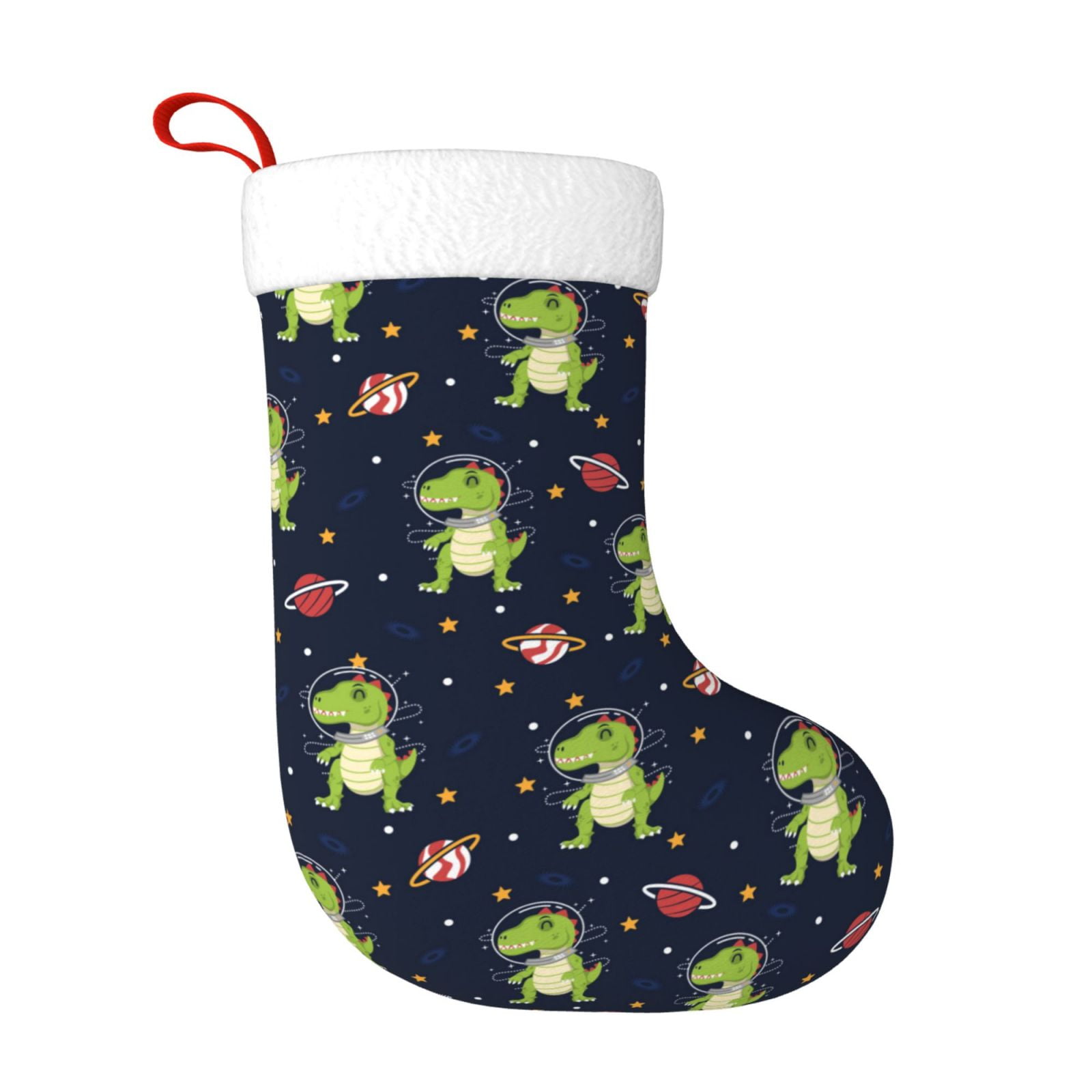 Balery Dinosaur Astronaut Pattern Christmas Stockings with Initials, 18 ...