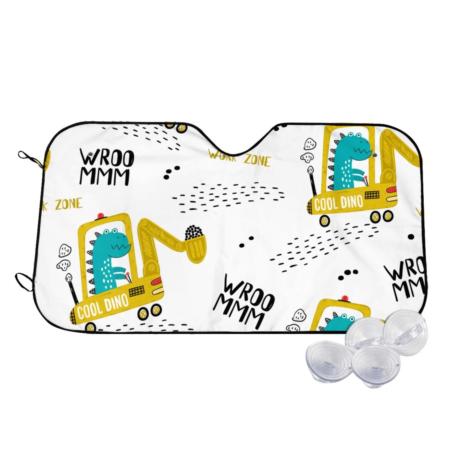 Balery Dinosaur On Excavator Windshield Sun Shade, Car Front Window ...