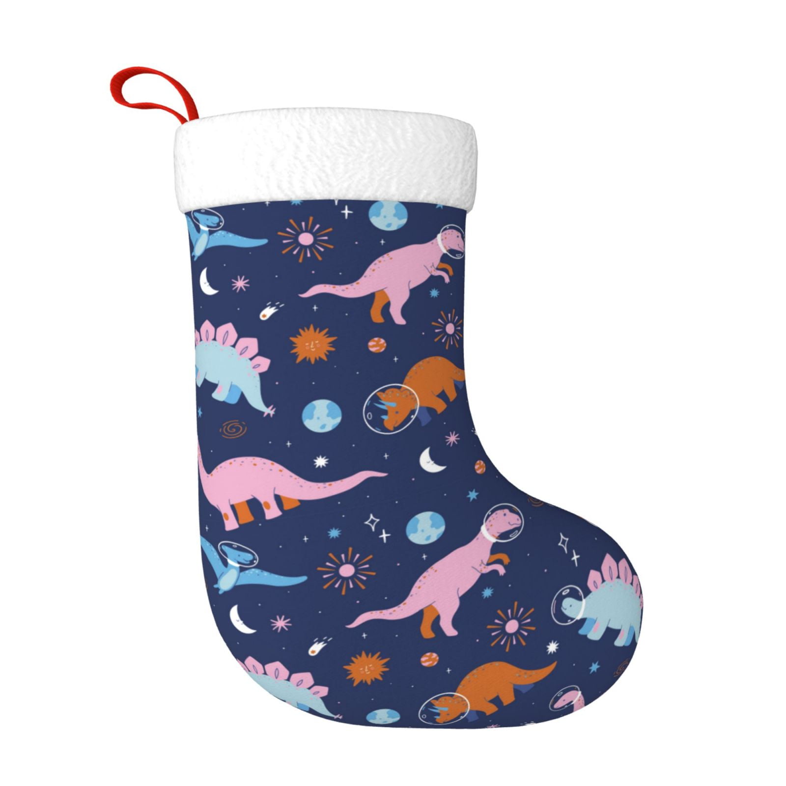 Balery Dinosaur Pattern Christmas Stockings with Initials, 18" Large ...