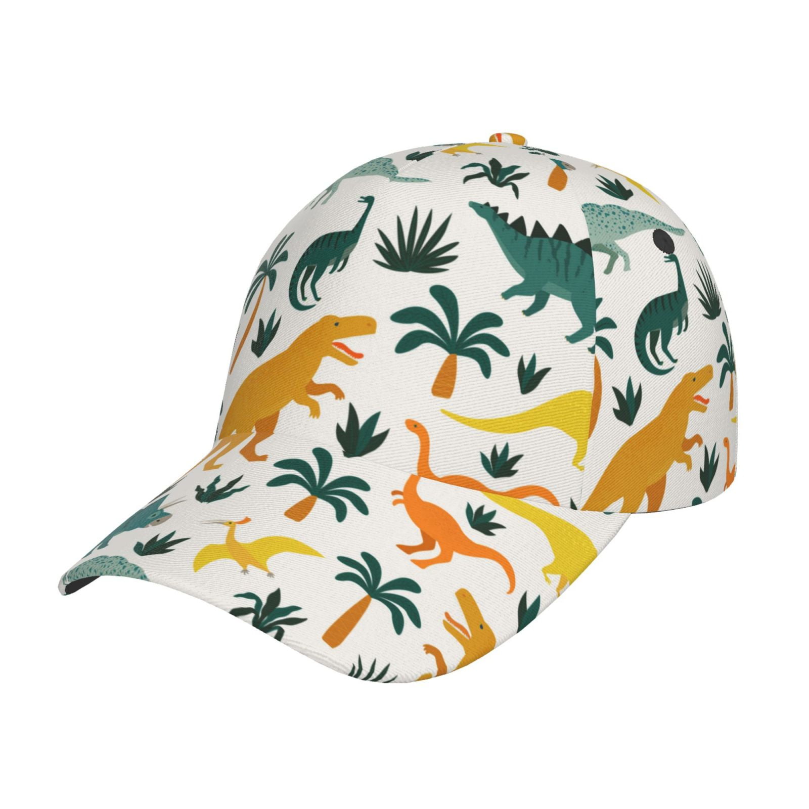 Balery Dinosaurs And Tropical Leaves Baseball Cap For Women Men ...