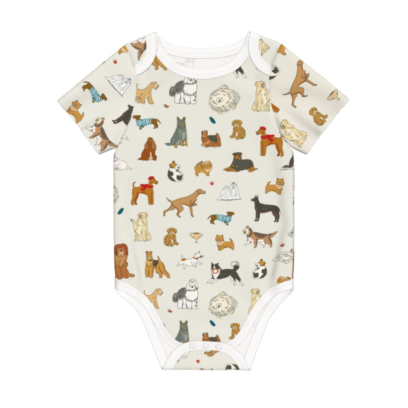 Balery Dogs Funny Pets Pattern Baby Climbing Clothes Infant Bodysuit ...