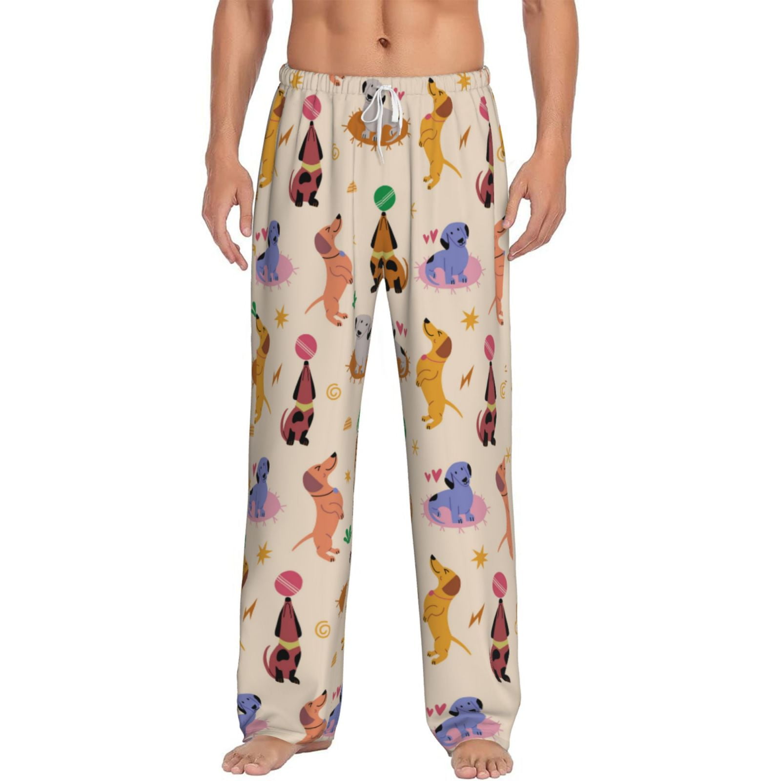 Balery Dogs In Different Poses print Men's Pajama Pants,Ultra ...