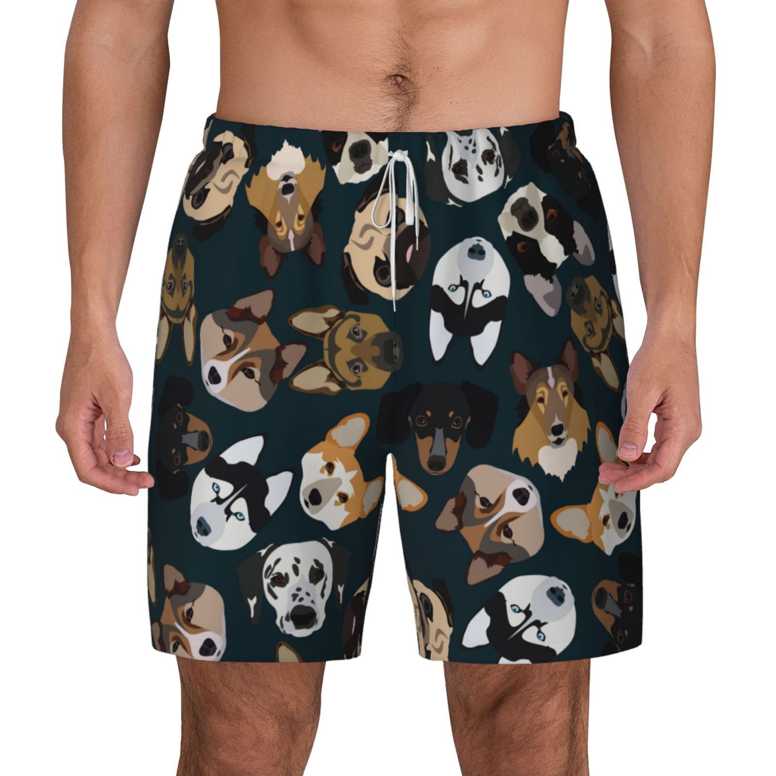 Balery Dogs Mens Swim Trunks Swim Shorts for Men Quick Dry Inseam Beach ...