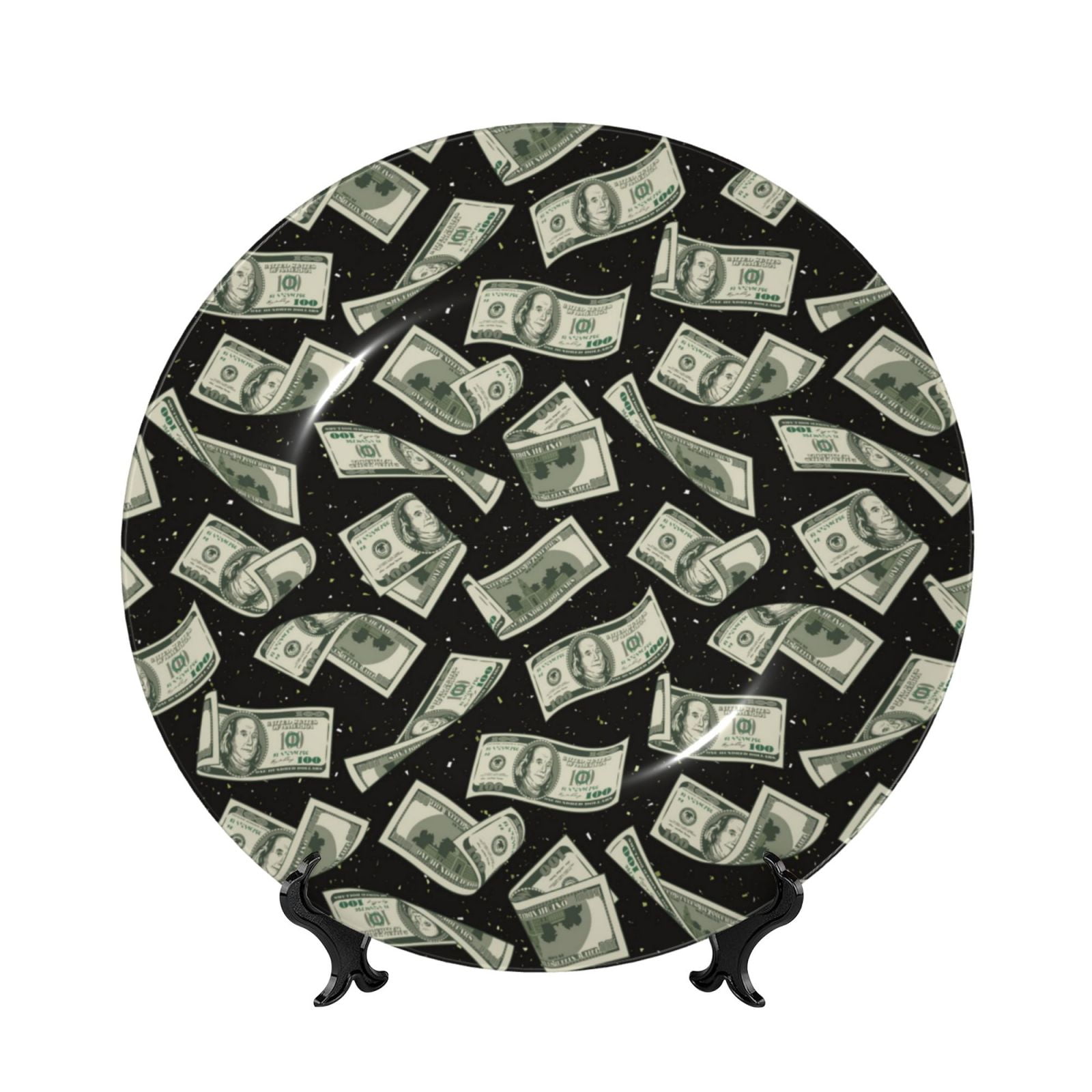 Balery Dollar Print Bone China Decorative Plate Ceramic Dinner Plates ...