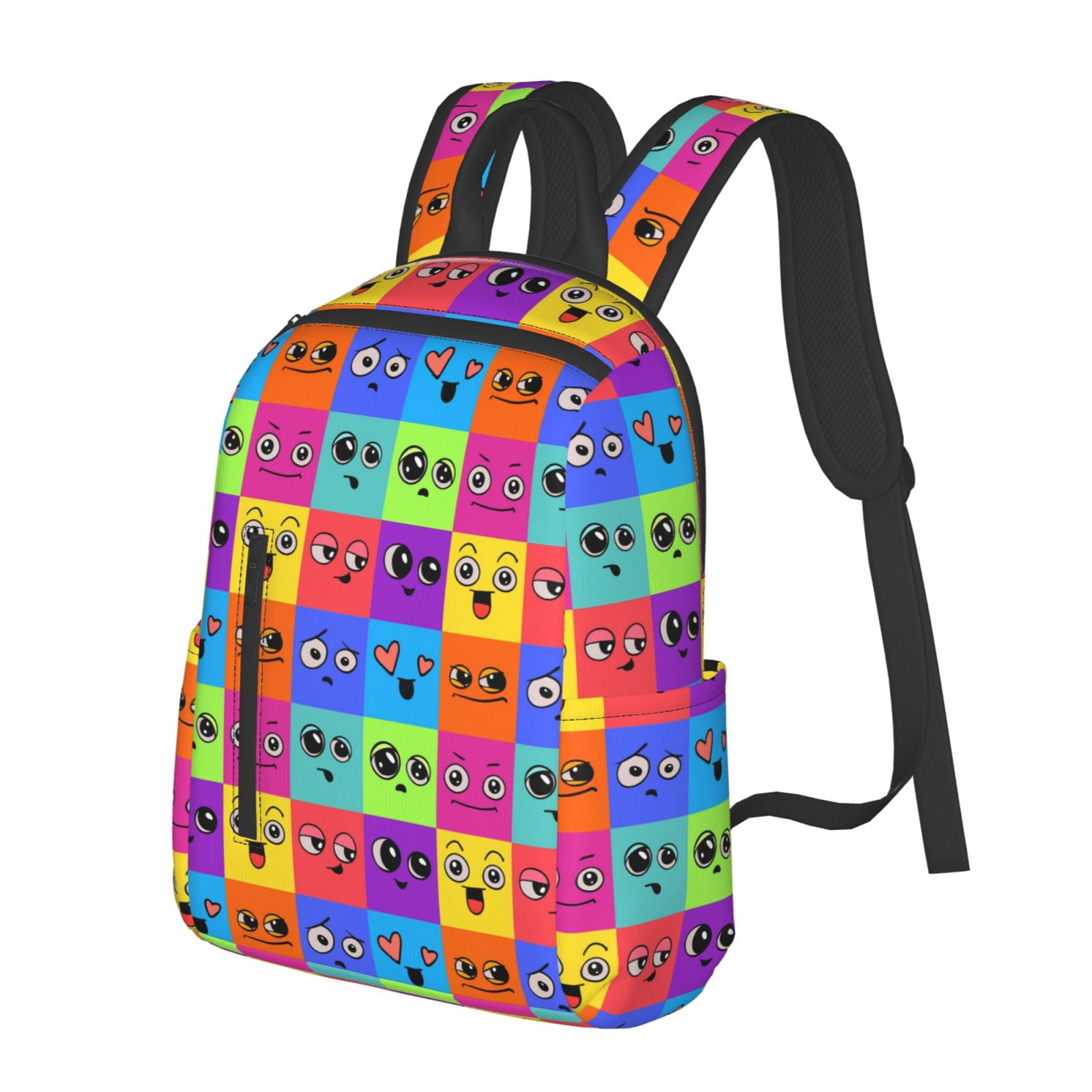 Balery Doodle Faces Emotions Lightweight Backpack for Men and Women ...